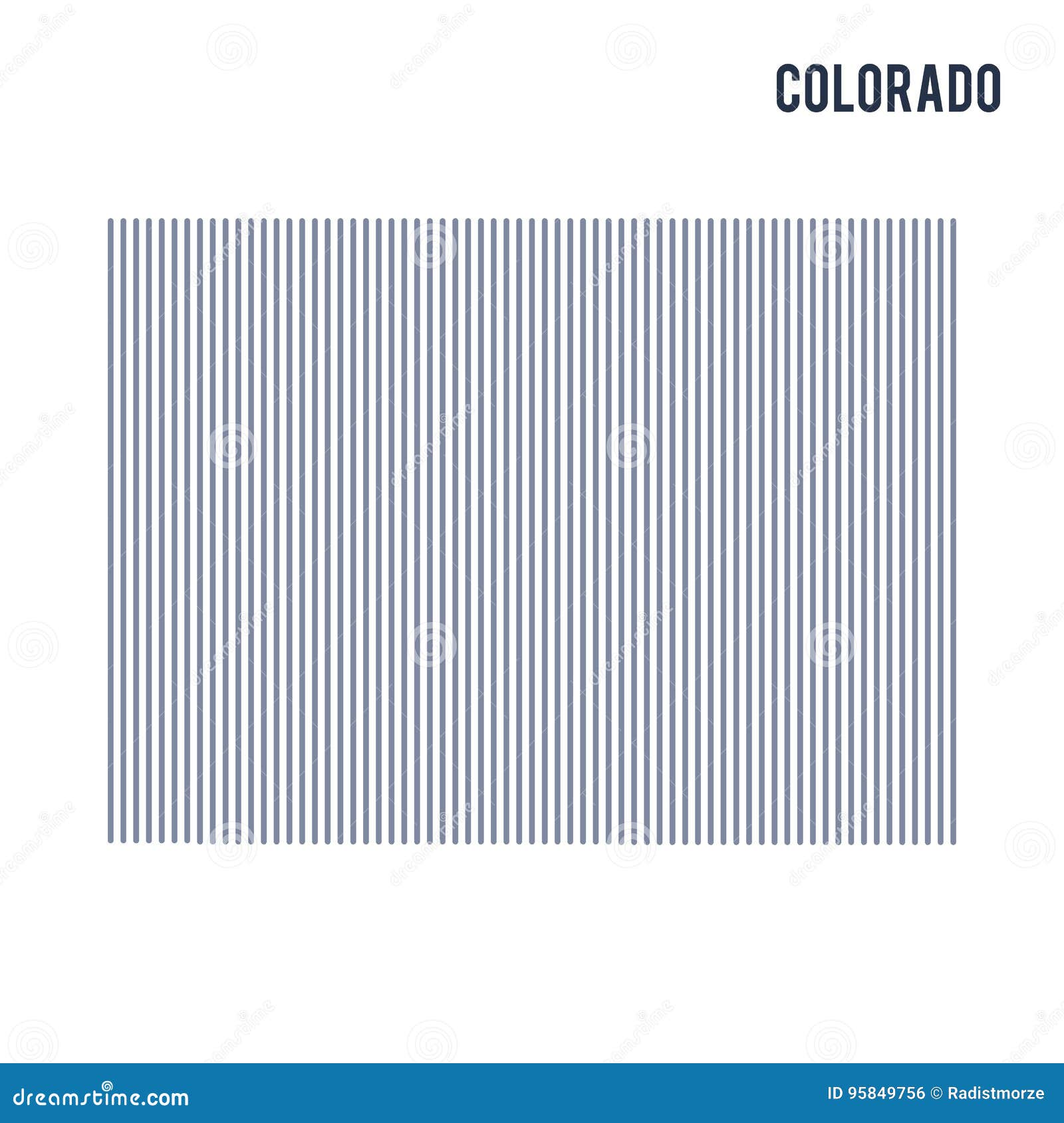 Vector Abstract Hatched Map of State of Utah with Vertical Lines ...