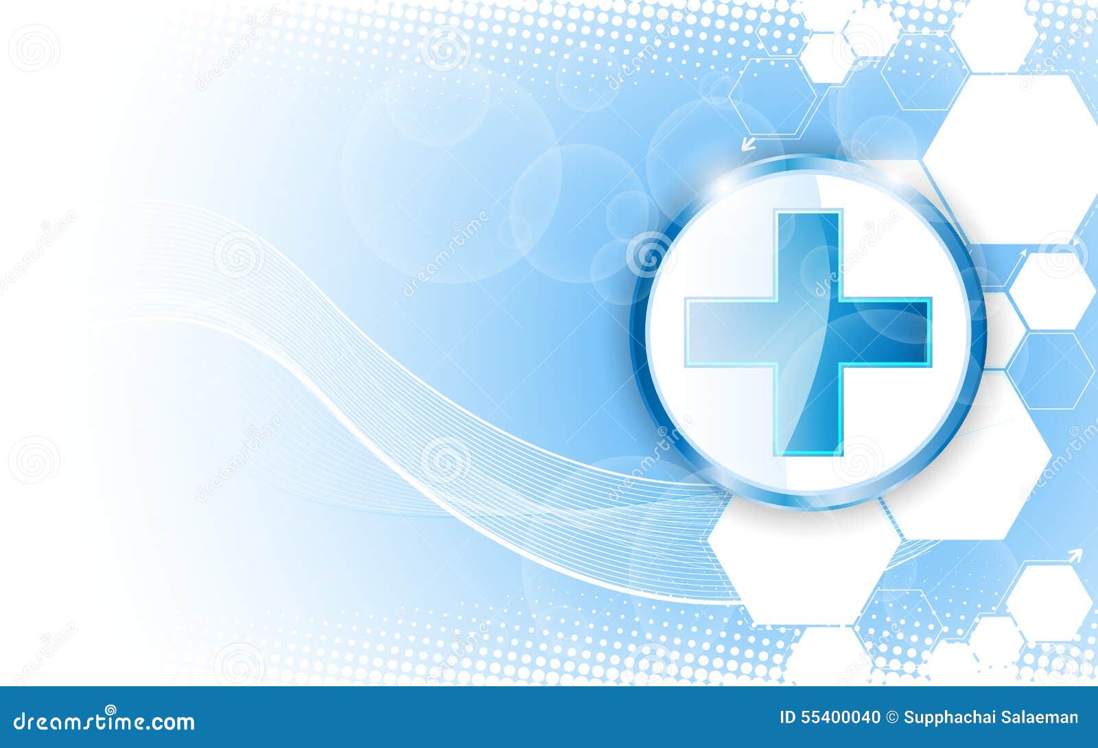 Abstract Health Care Background Flyer Cover Page Design Blue Wave ...