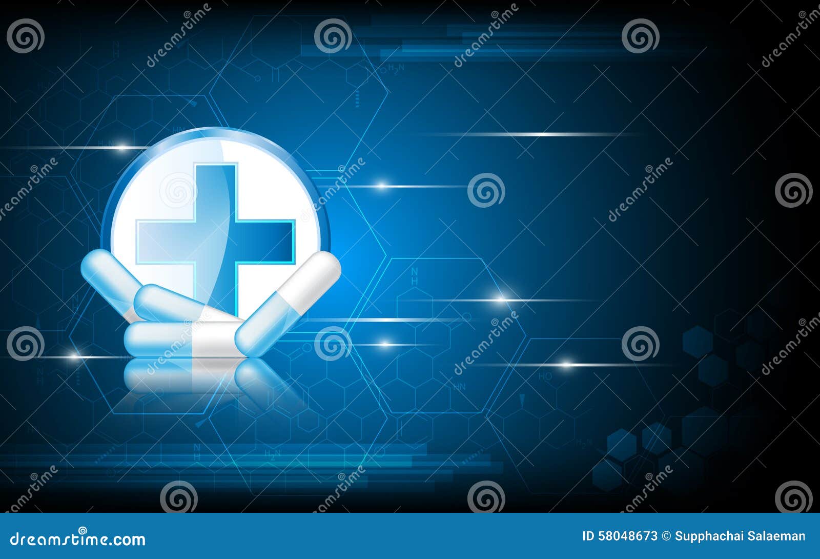 Vector Abstract Health Care Concept Innovation Background Stock Vector ...