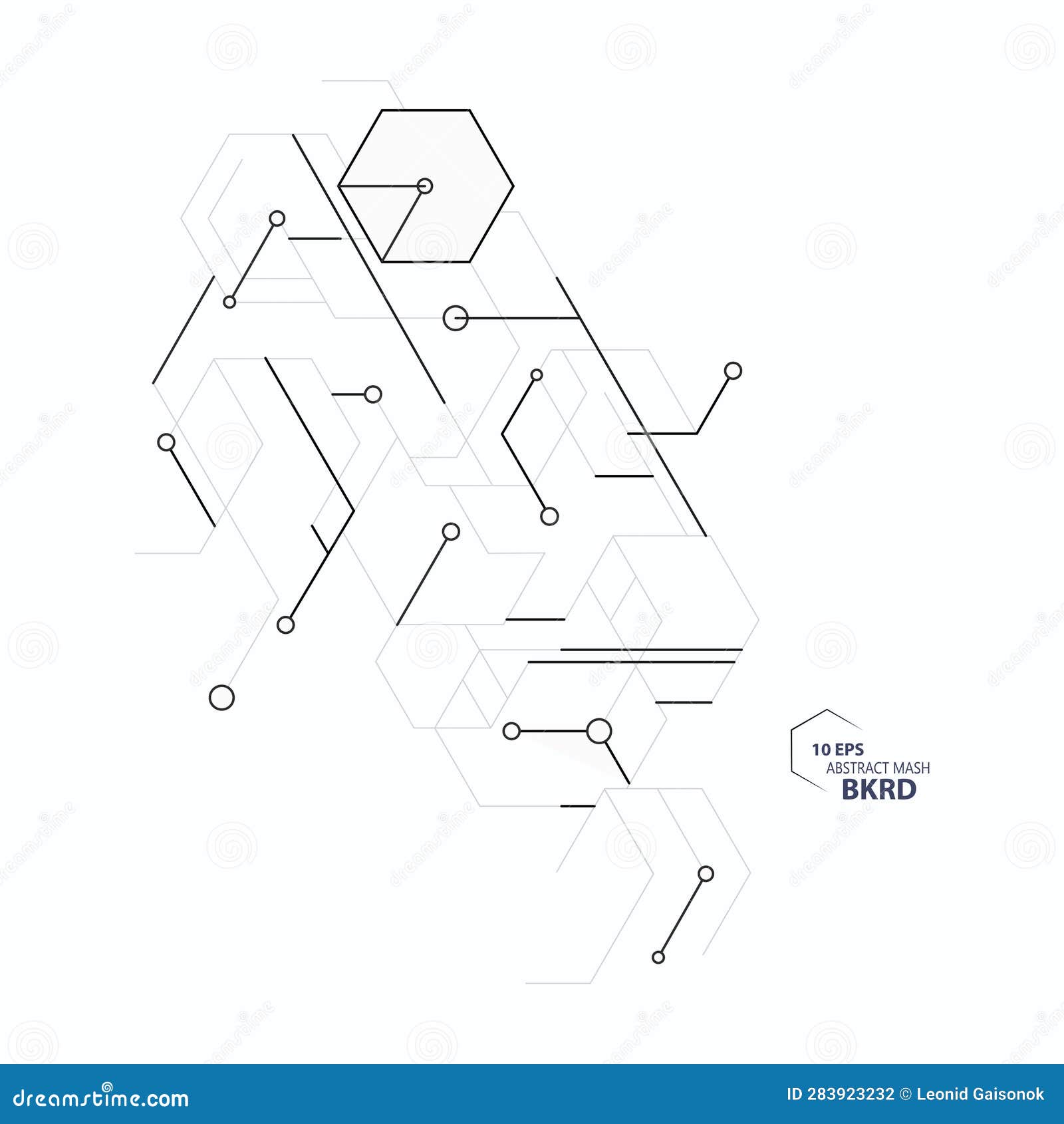 Vector Abstract Hexagon Background. Connect Abstract Shapes Design ...