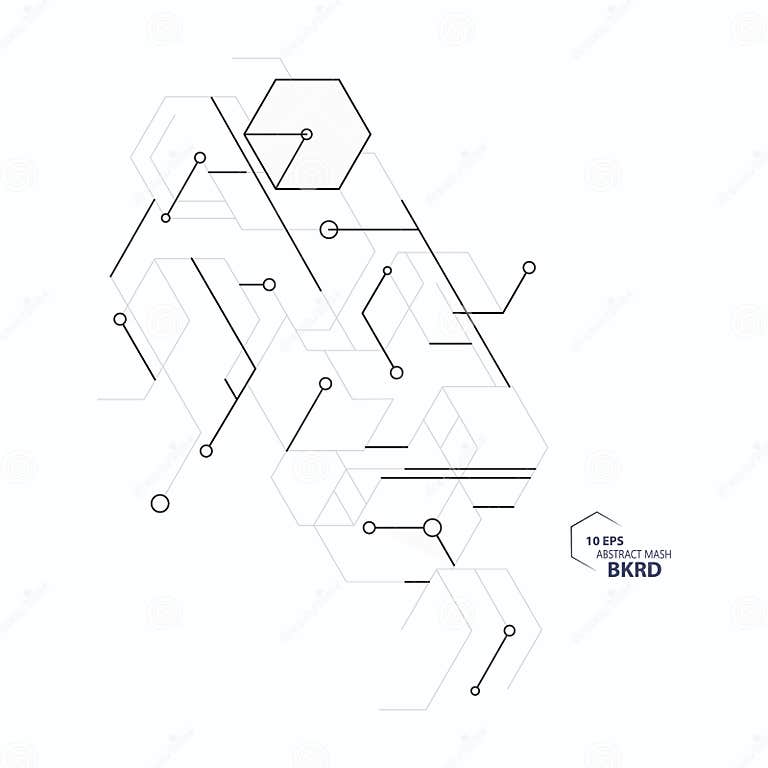 Vector Abstract Hexagon Background. Connect Abstract Shapes Design Stock Vector - Illustration ...