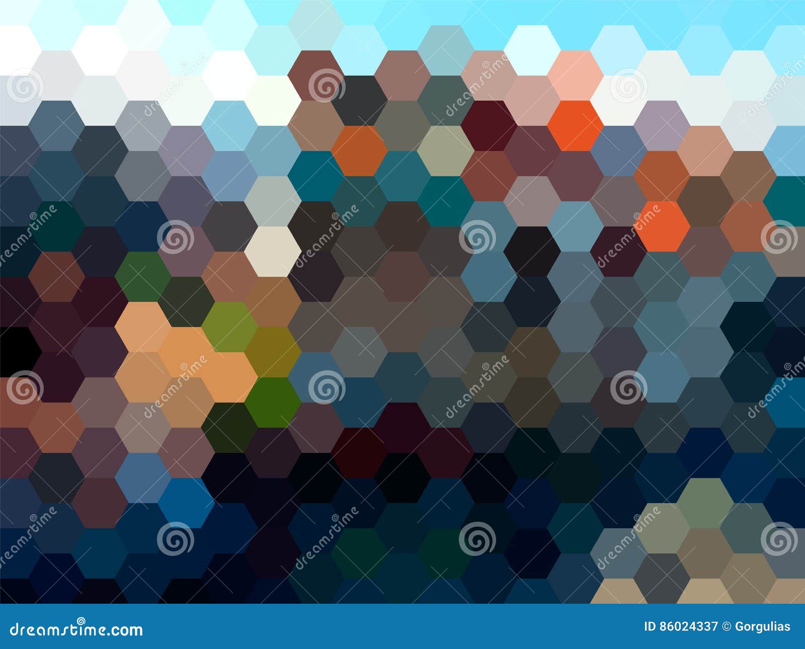 Vector Abstract Hexagon Landscape Background Stock Vector ...