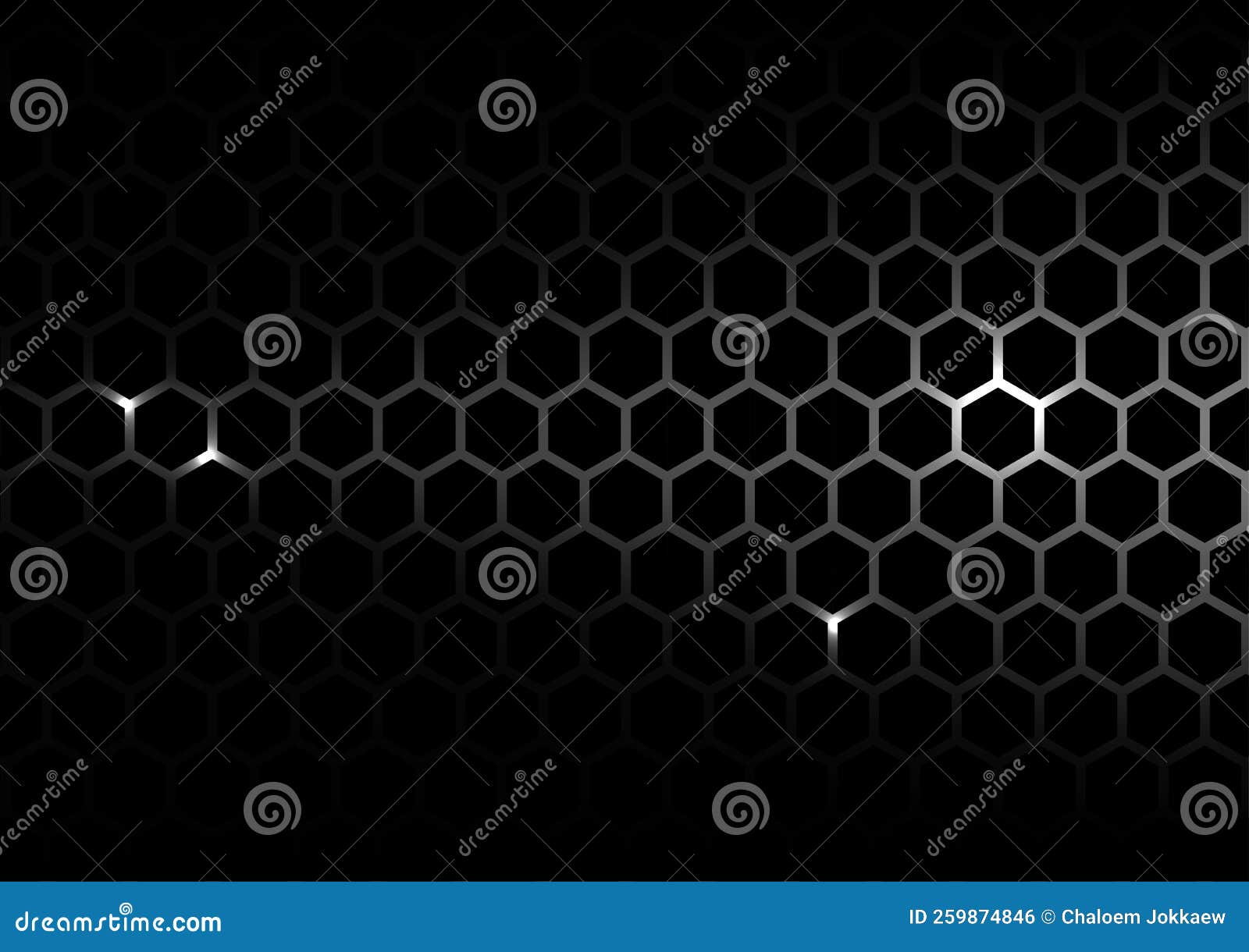 Vector Abstract Hexagon Visulization Light Black Stock Vector