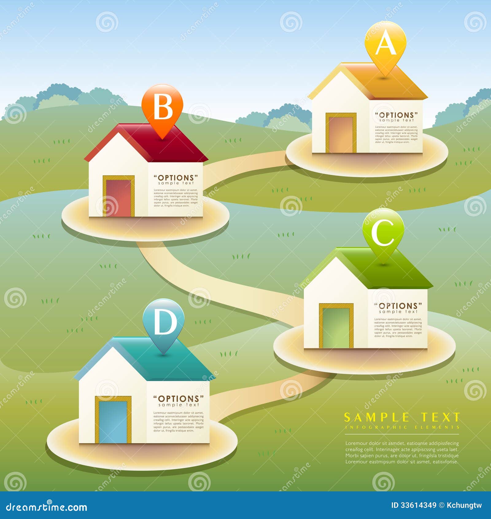 Vector Abstract House Infographics Stock Vector - Illustration of ...