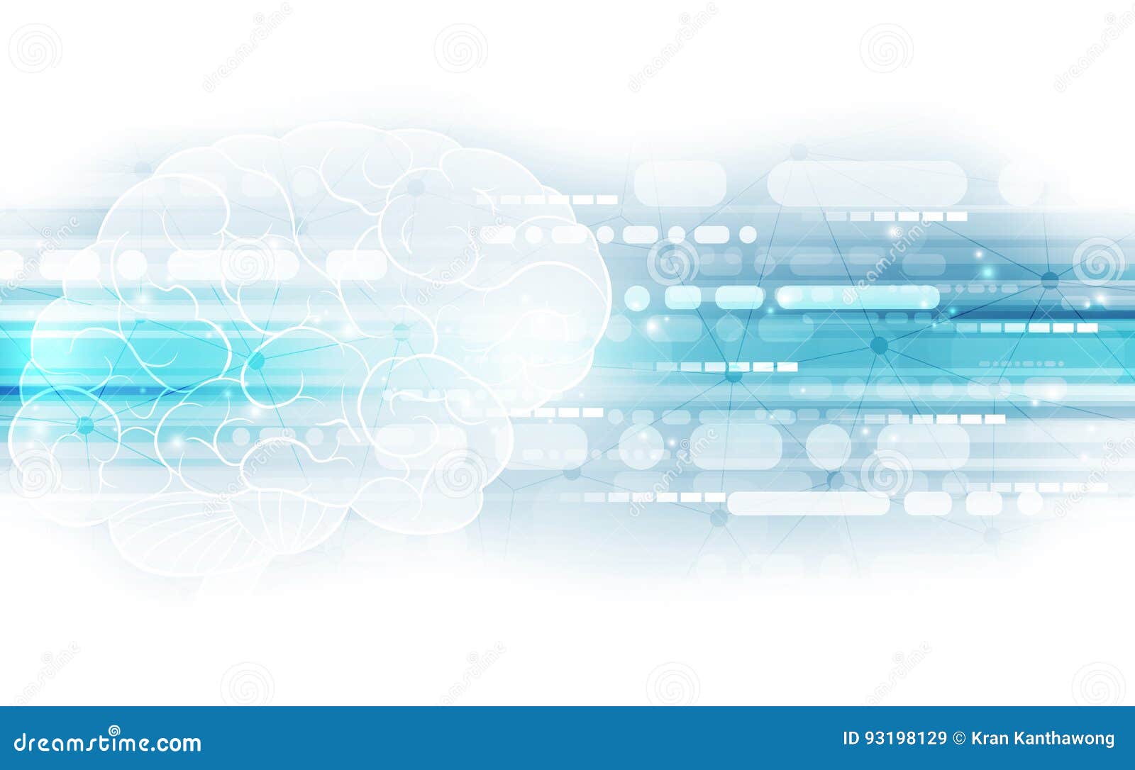 Vector Abstract Human Brain on Technology Background Represent ... Vector Abstract Human Brain on Technology Background Represent ...