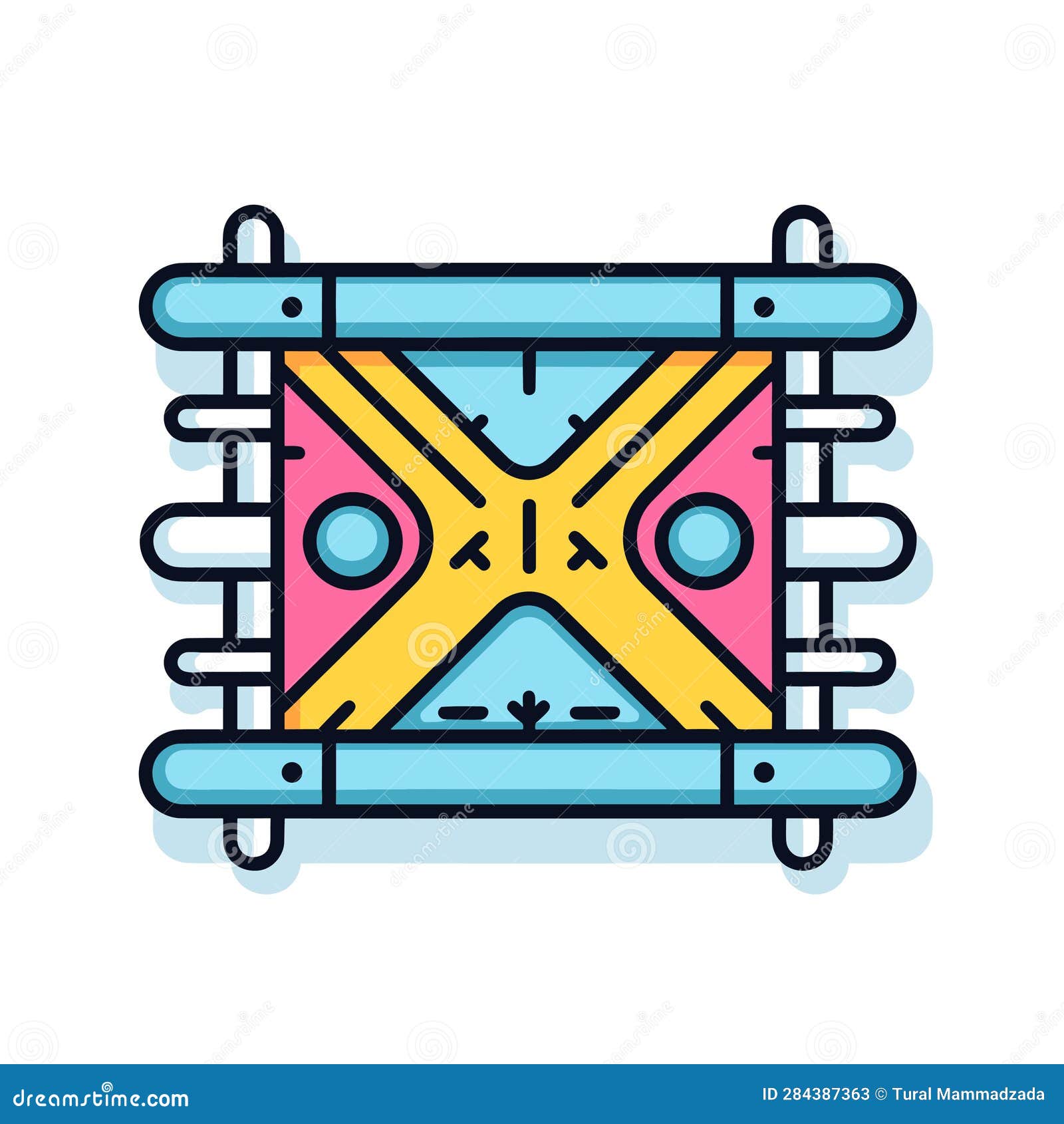 Vector of an Abstract X Icon on a Clean White Background Stock Vector ...