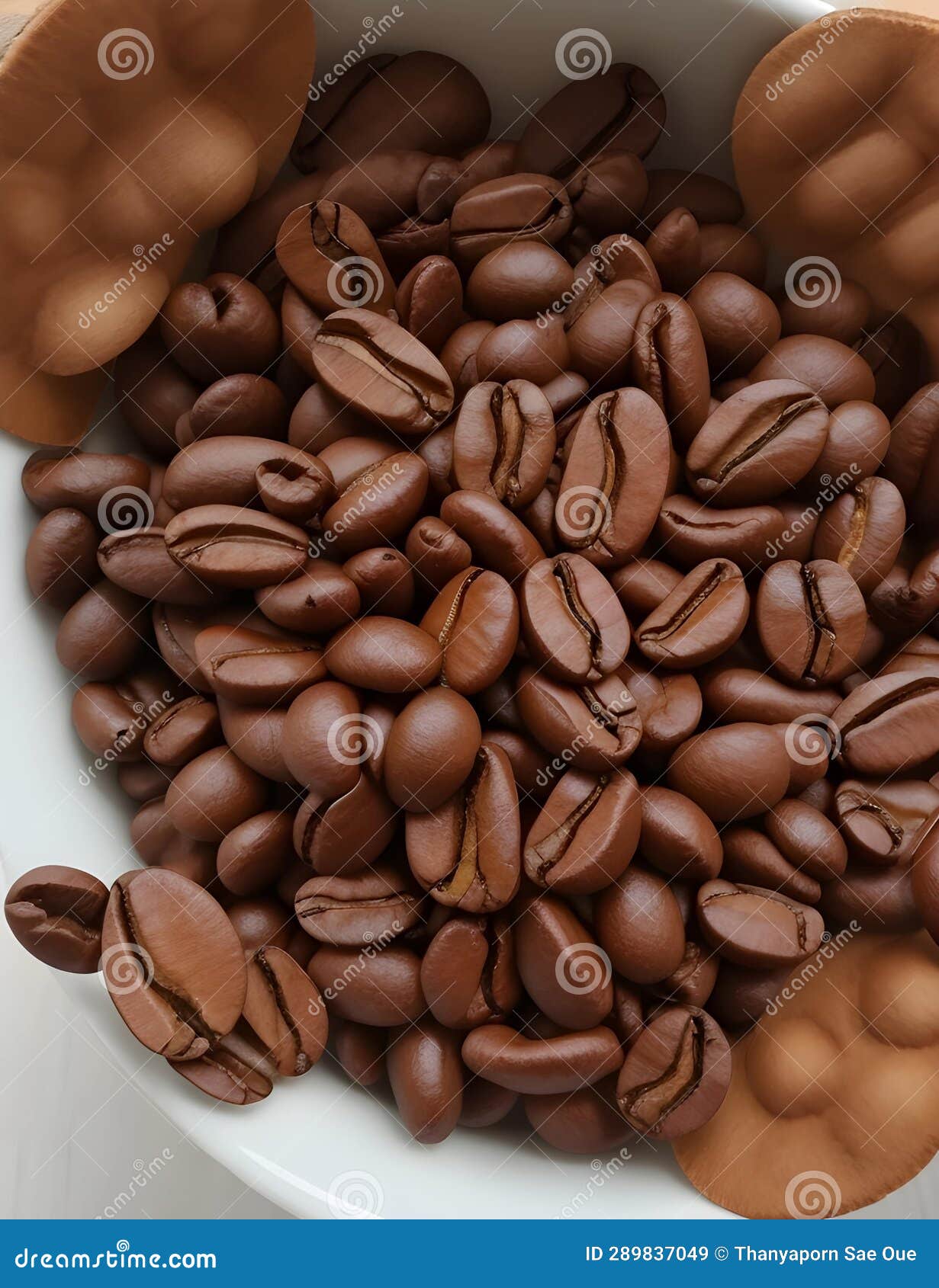 Vector Abstract Illustration Featuring Coffee Beans. Stock Illustration ...