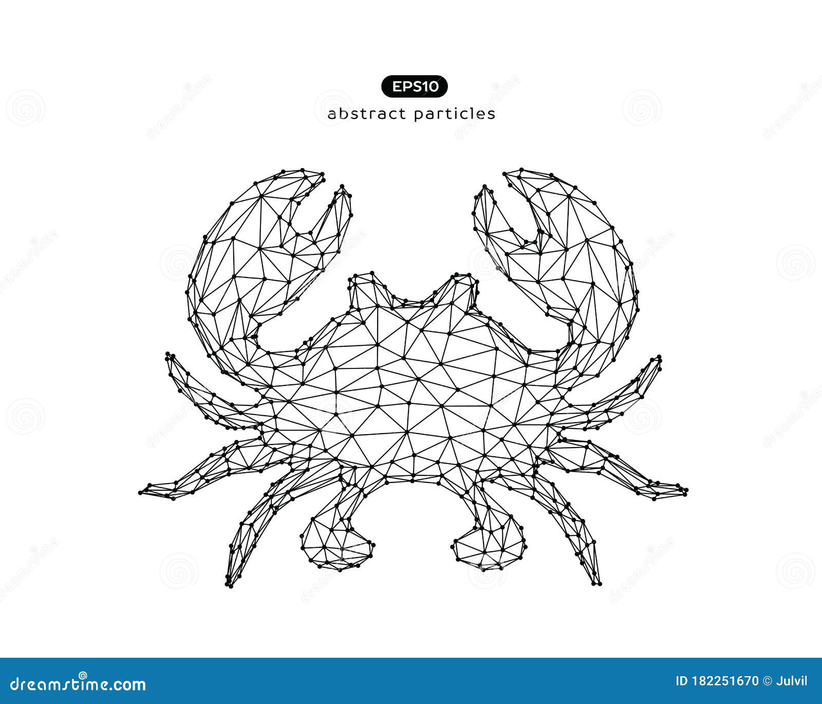 Vector Abstract Illustration of Crab Stock Vector - Illustration of ...