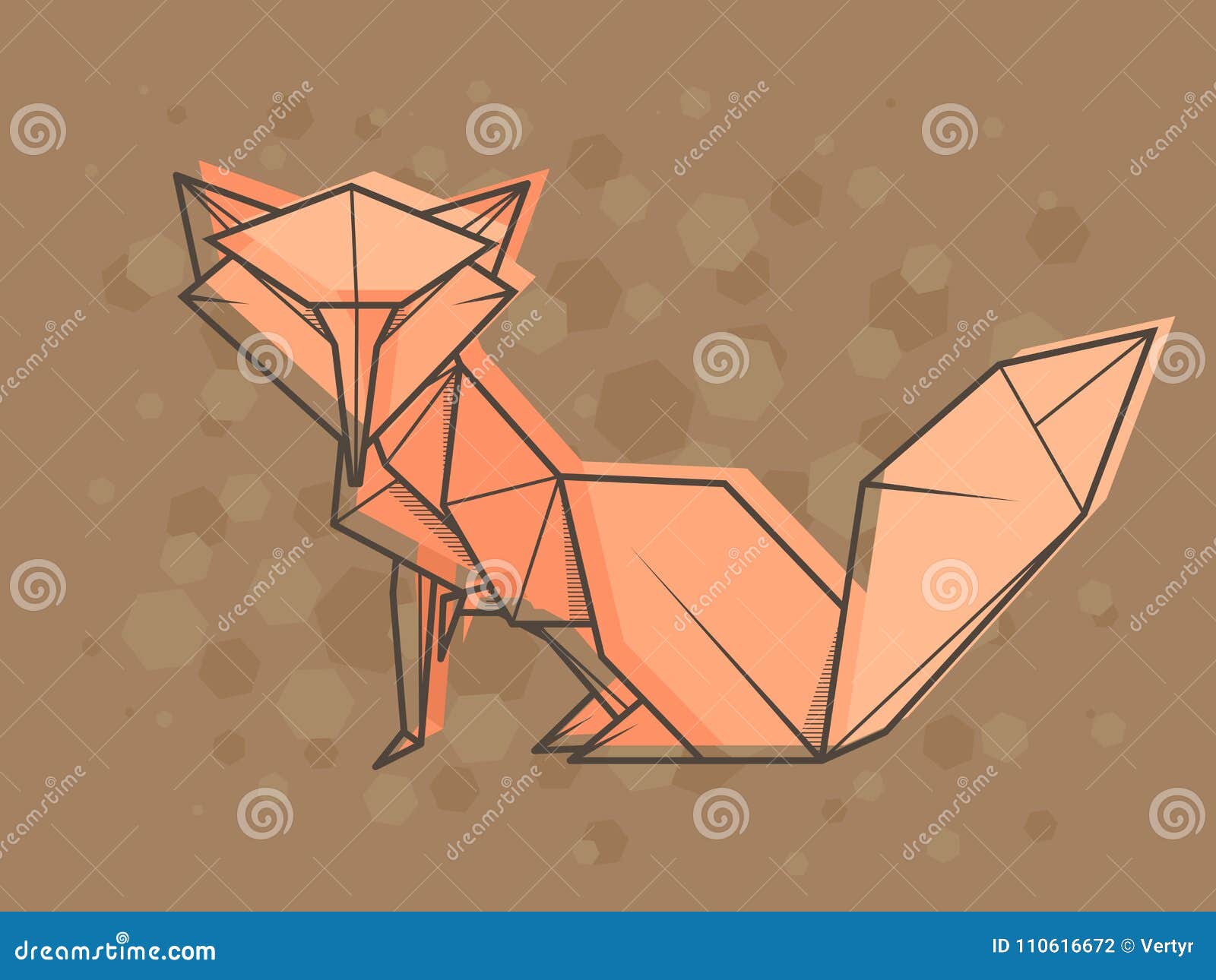 Vector Abstract Illustration Fox. Stock Vector - Illustration of ...