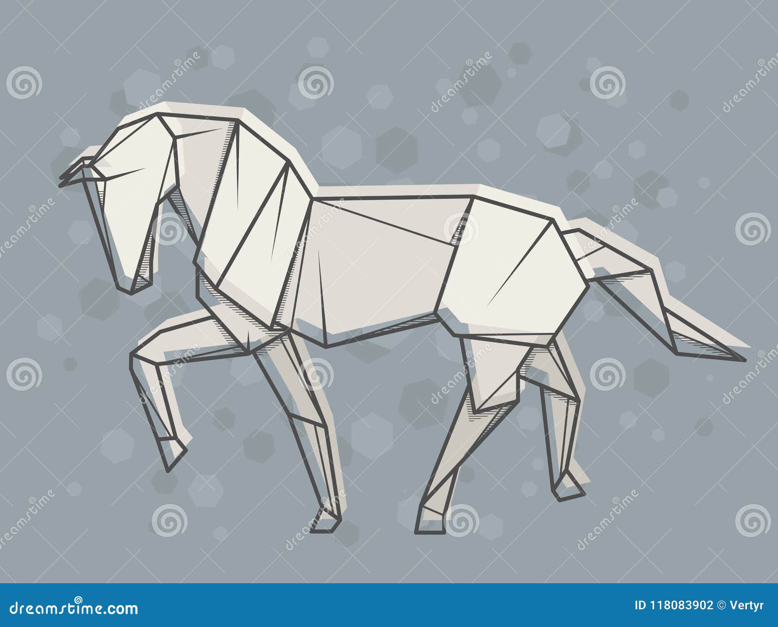 Vector Abstract Illustration Horse. Stock Vector - Illustration of ...