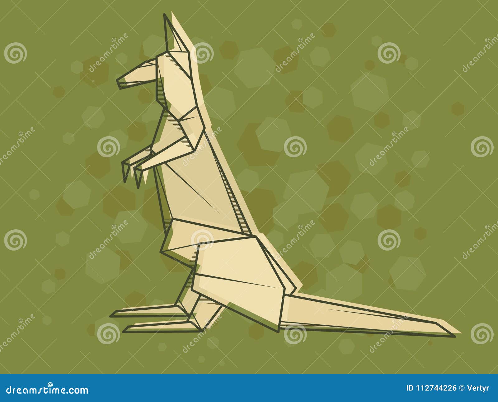 Vector Abstract Illustration Kangaroo. Stock Vector - Illustration of ...