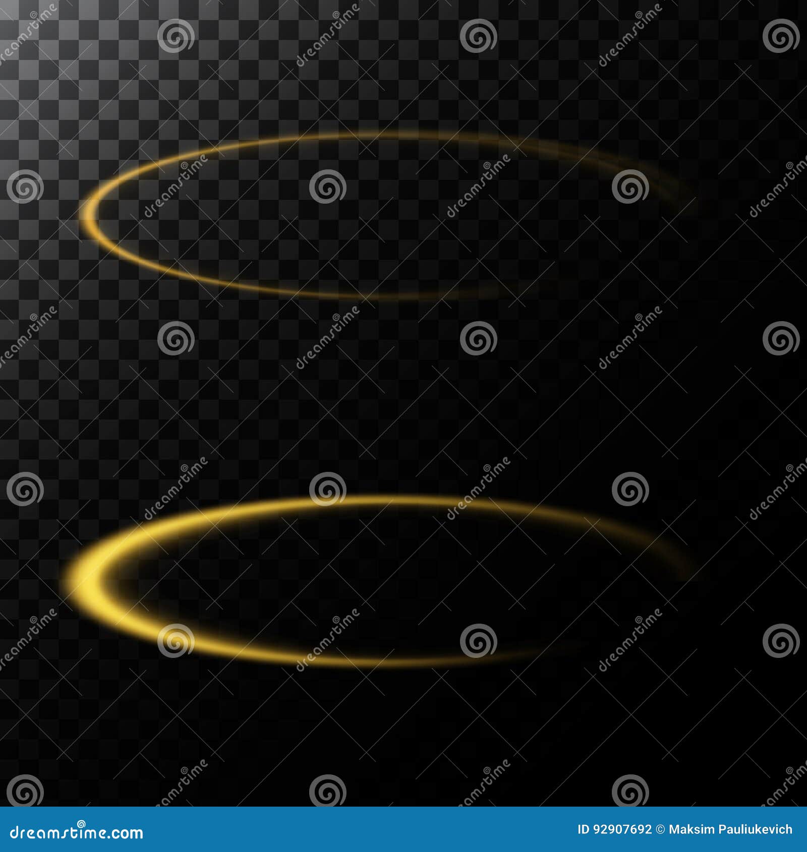 Vector Abstract Illustration of a Light Effect in the Shape of a Golden ...
