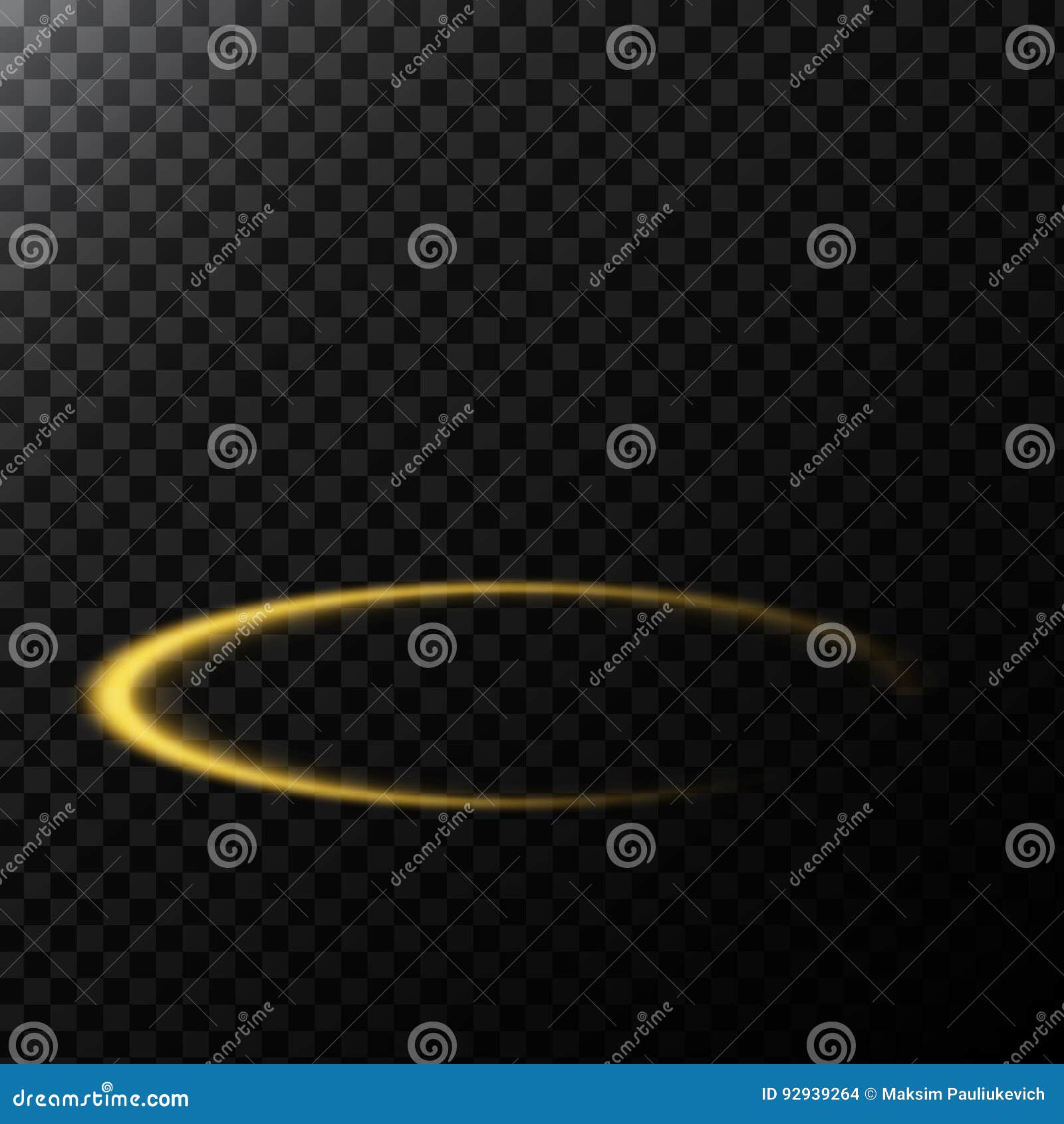 Vector Abstract Illustration of a Light Effect in the Shape of a Golden ...