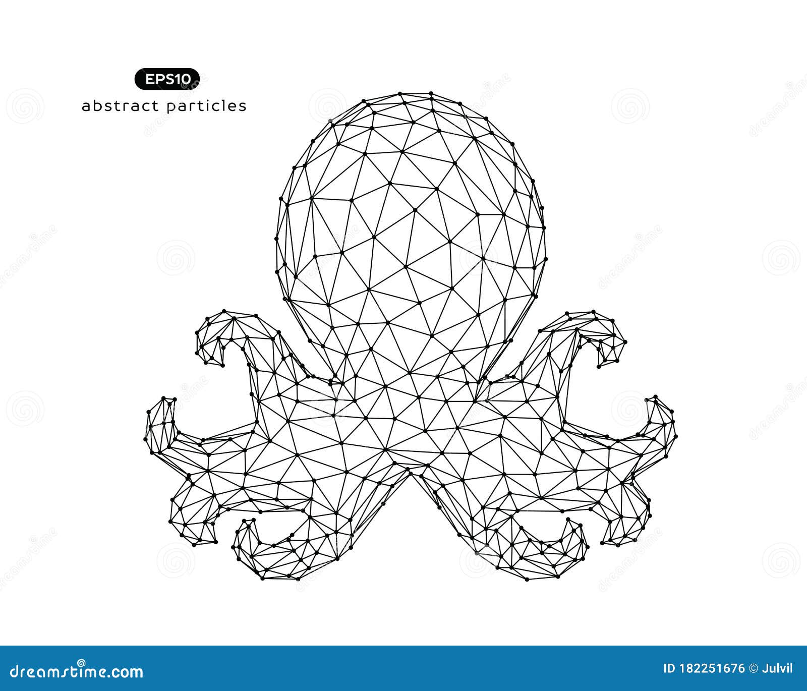 Vector Abstract Illustration of Octopus Stock Vector - Illustration of ...