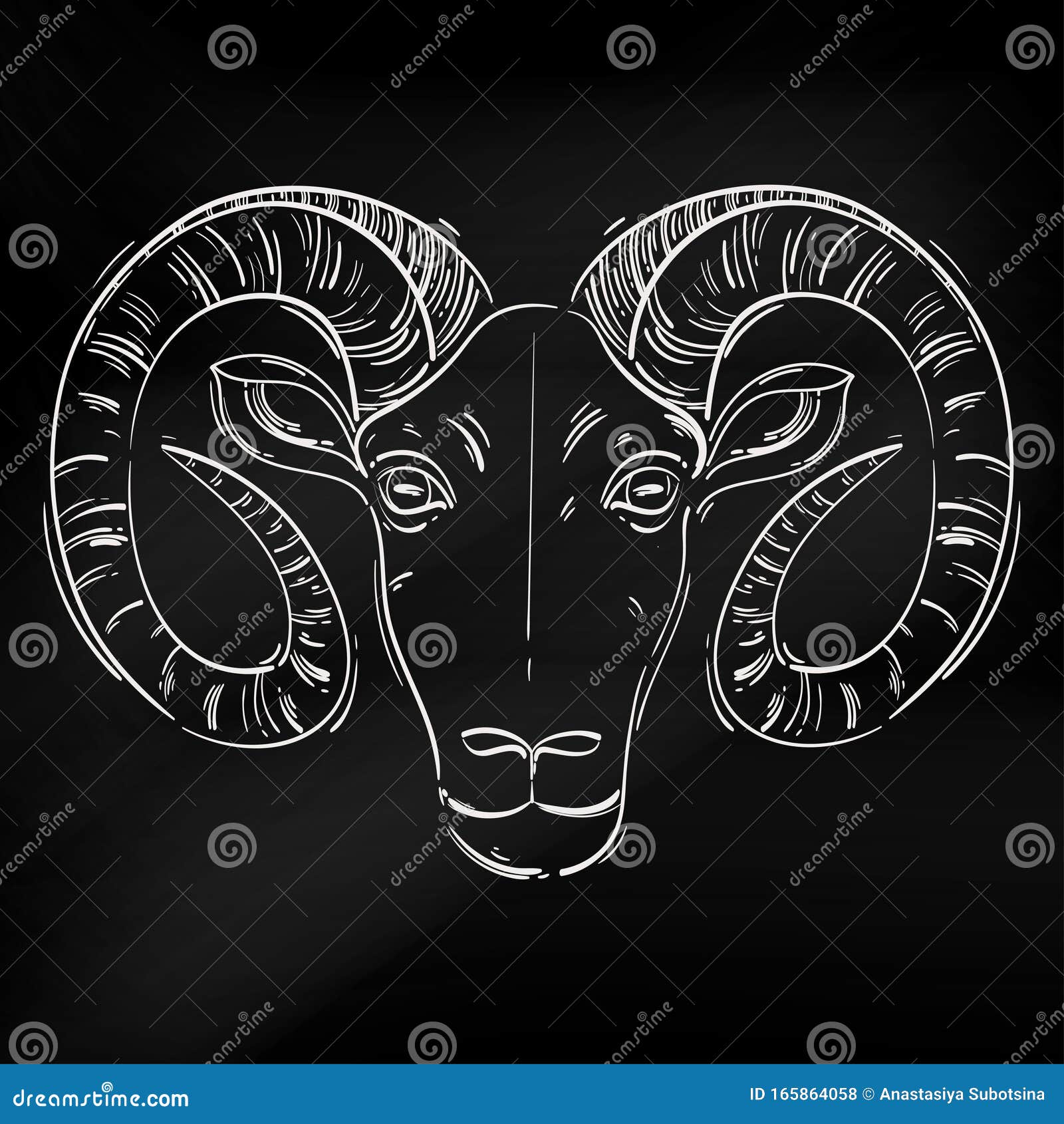 Vector Abstract Illustration of a Ram Stock Vector - Illustration of ...