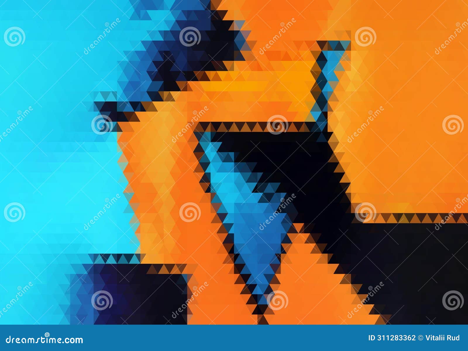 Vector Abstract Image of the Struggle of the Elements Stock ...