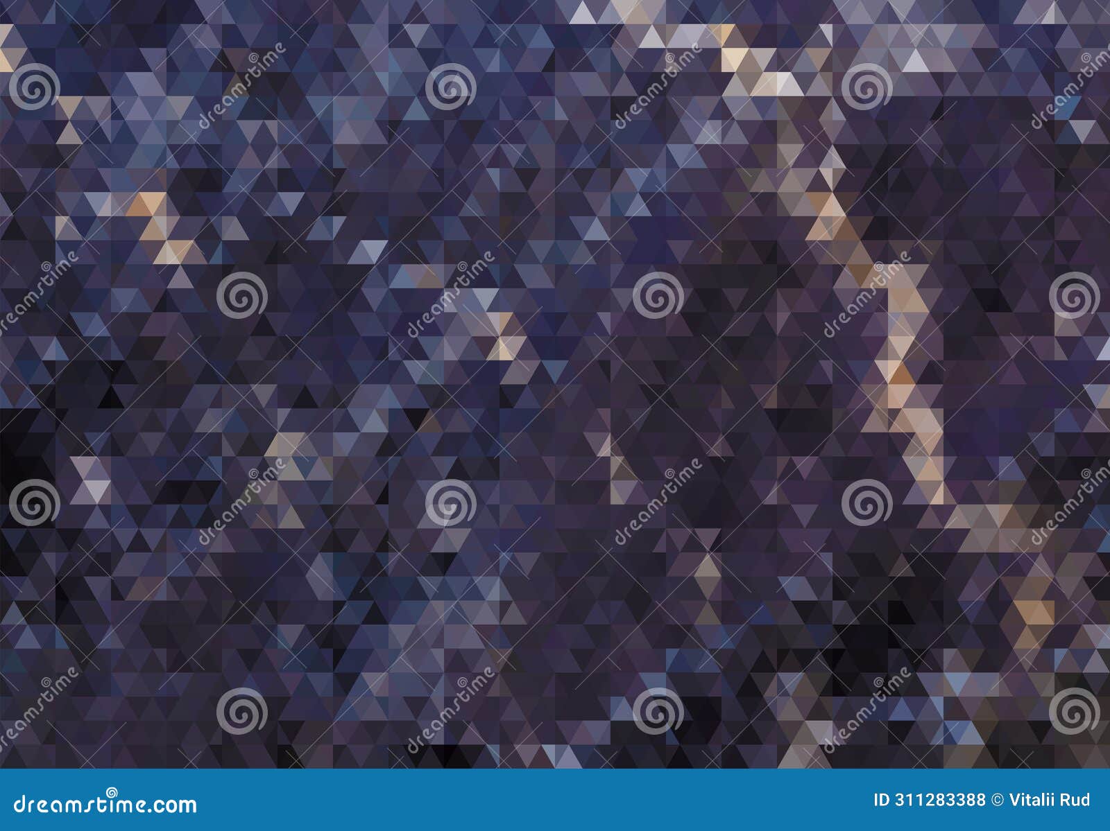 Vector Abstract Image of Triangles of Blue Shades of Ice in the Dark ...