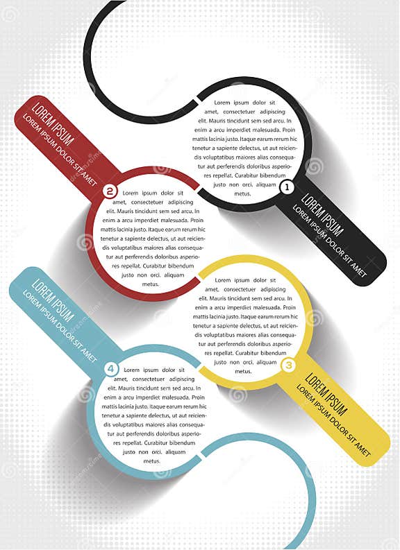 Vector Abstract Infographic Template with 1234 Steps Stock Vector ...
