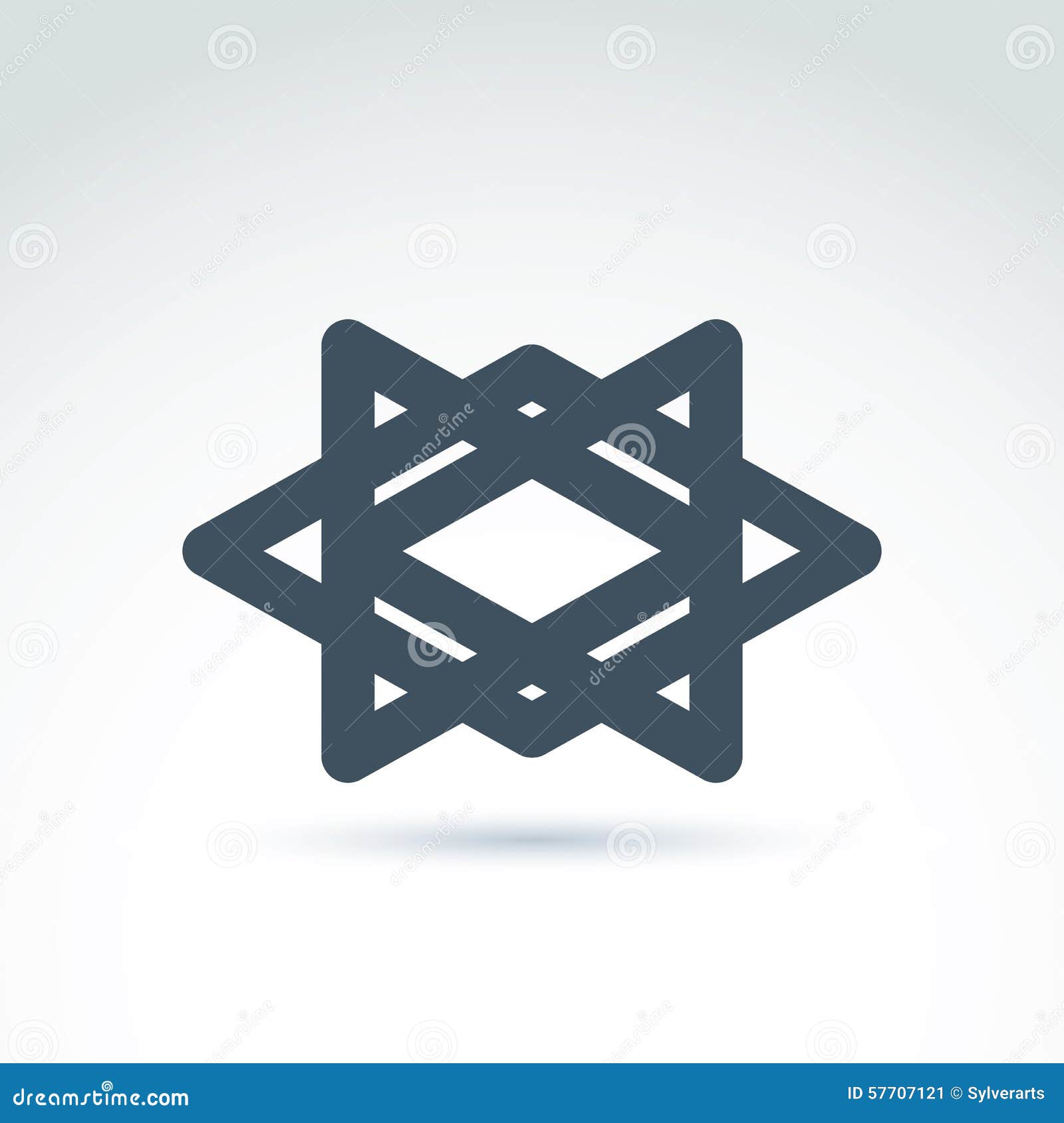 Vector Abstract Intersected Monochrome Rhombs and Triangles, Int Stock ...