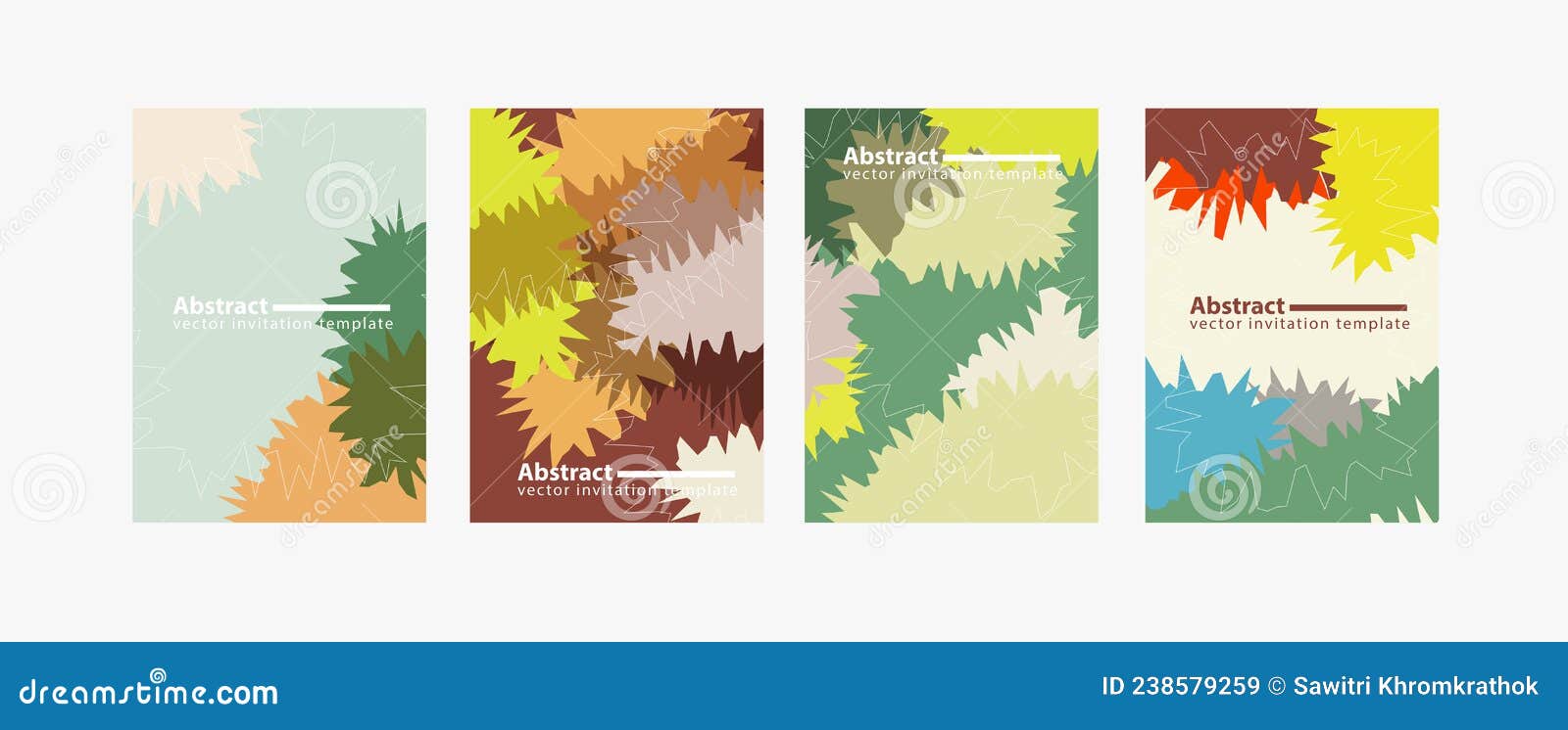 Vector Abstract Invitation Template Postcard or Brochure Cover Stock ...