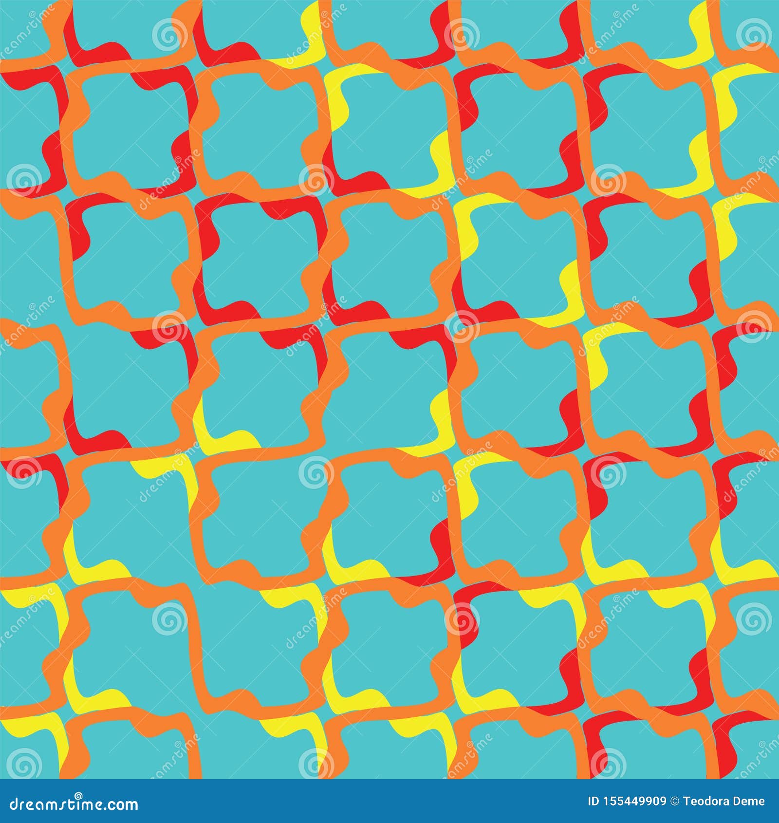 Vector Abstract Irregular Grid Structure Seamless Pattern Stock Vector