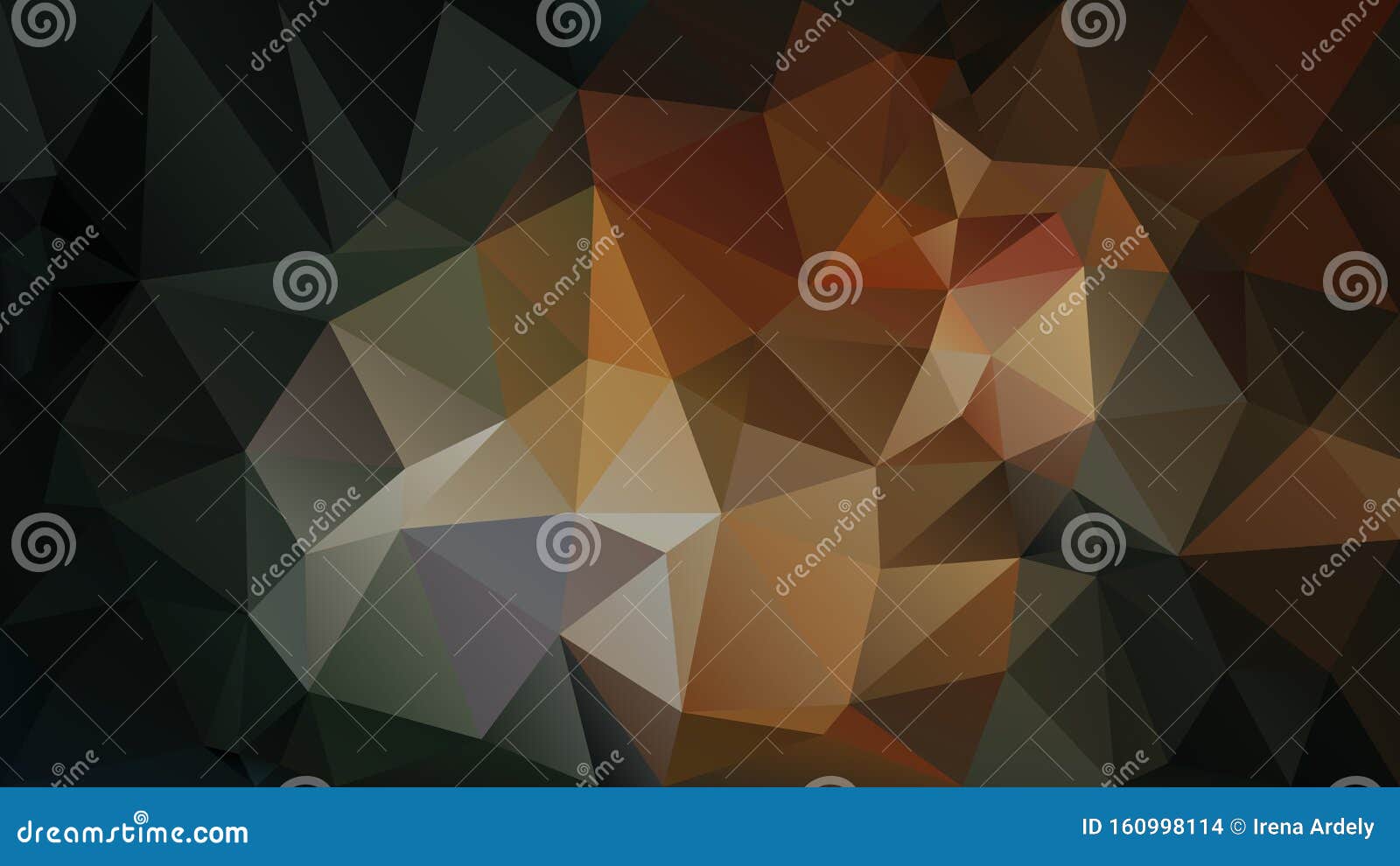 Vector Irregular Polygon Background - Triangle Low Poly Pattern - Black ...