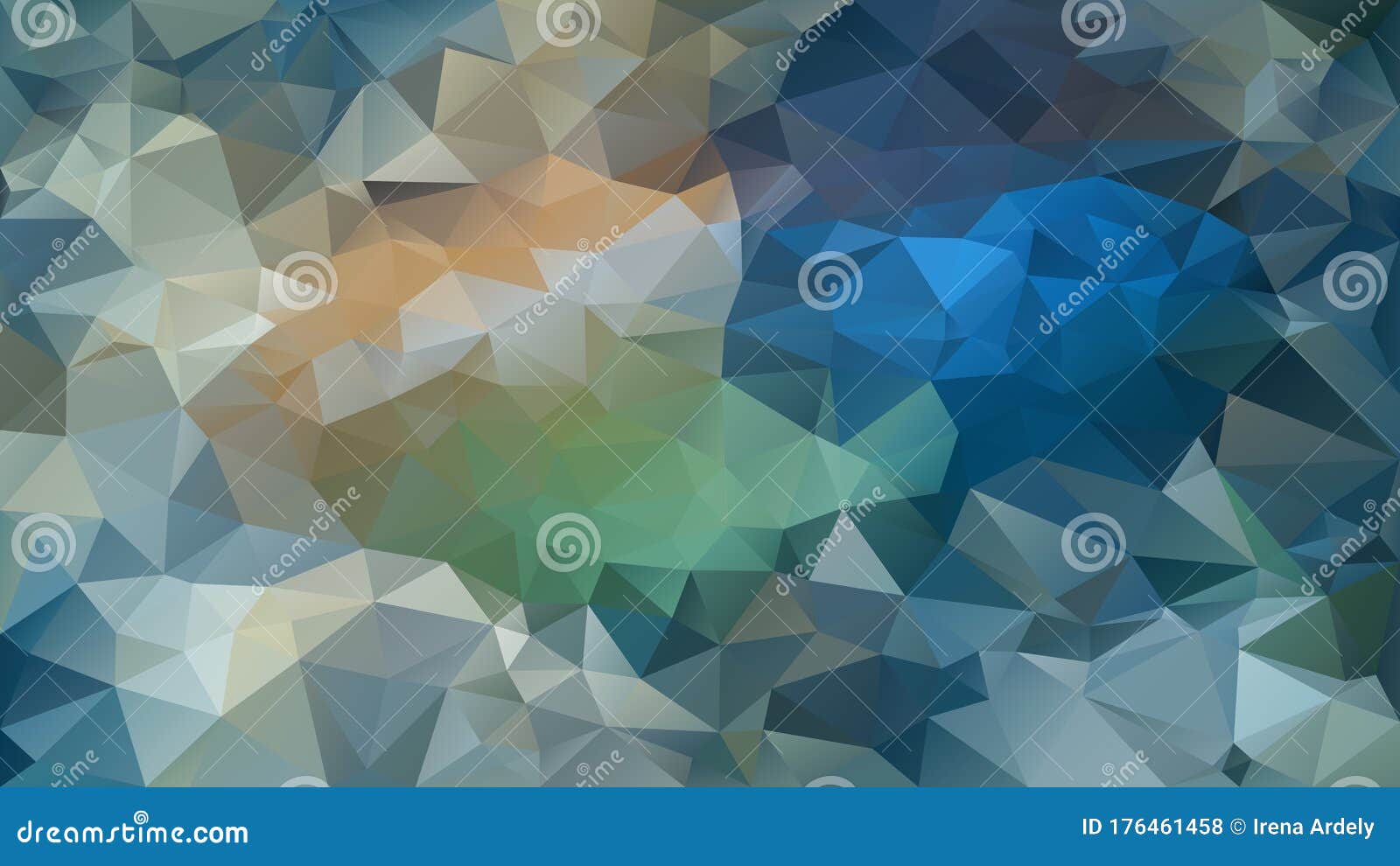 Vector Irregular Polygon Background - Triangle Low Poly Pattern - Color ...