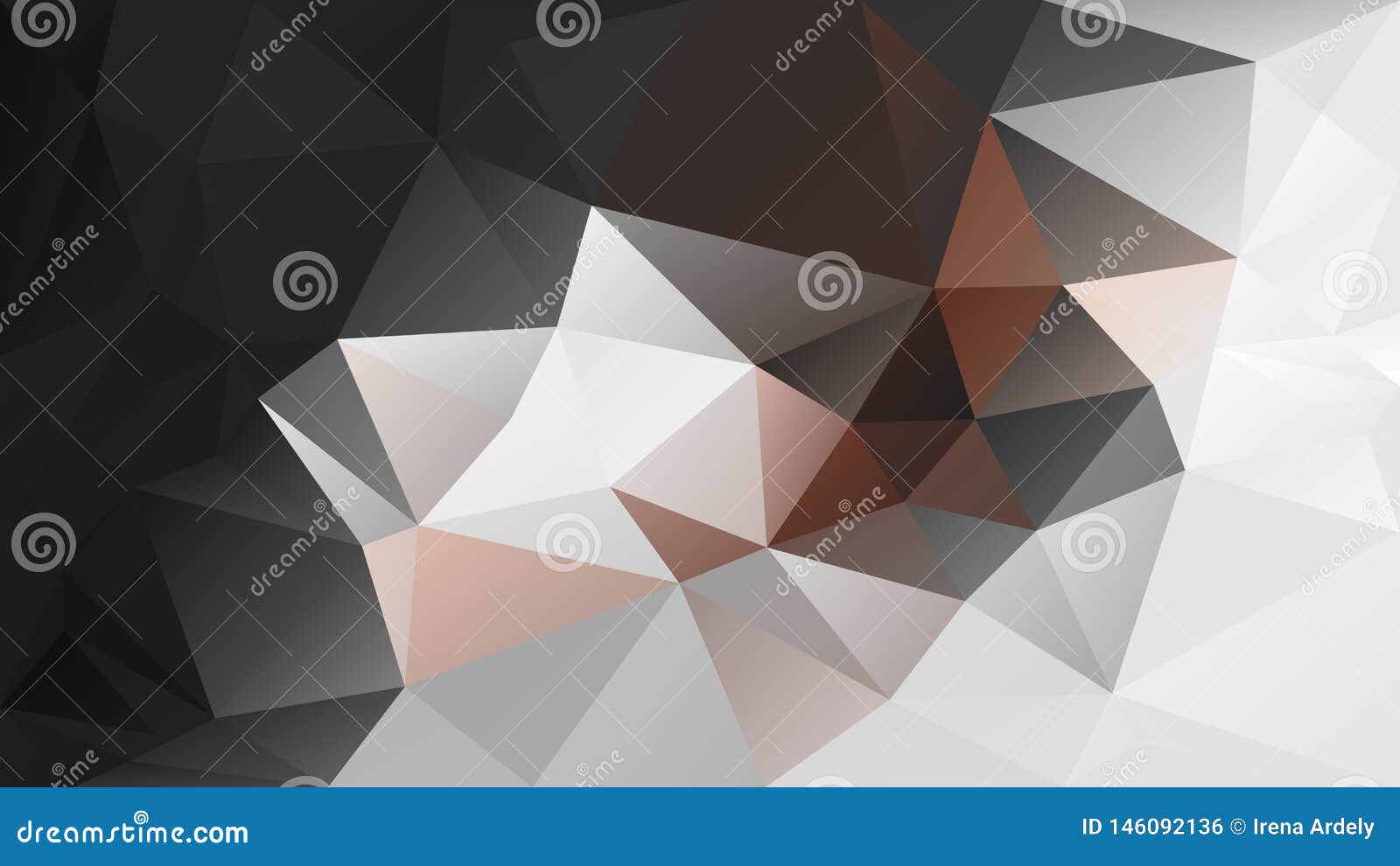 Vector Irregular Polygon Background - Triangle Low Poly Pattern - Dark ...