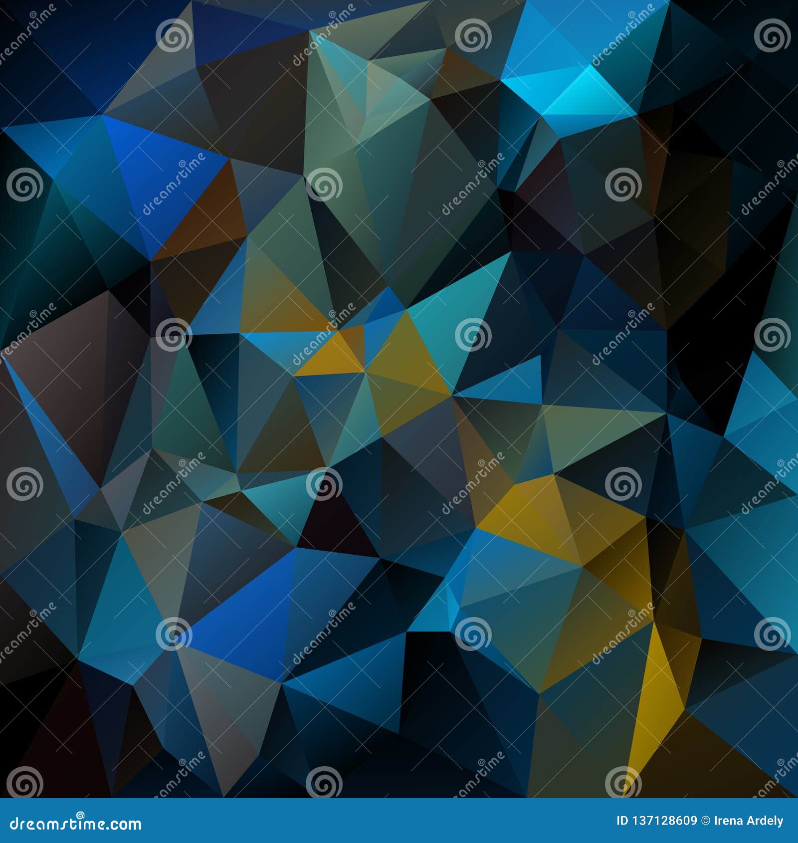 Vector Irregular Polygon Background Triangle Low Poly Pattern Dark
