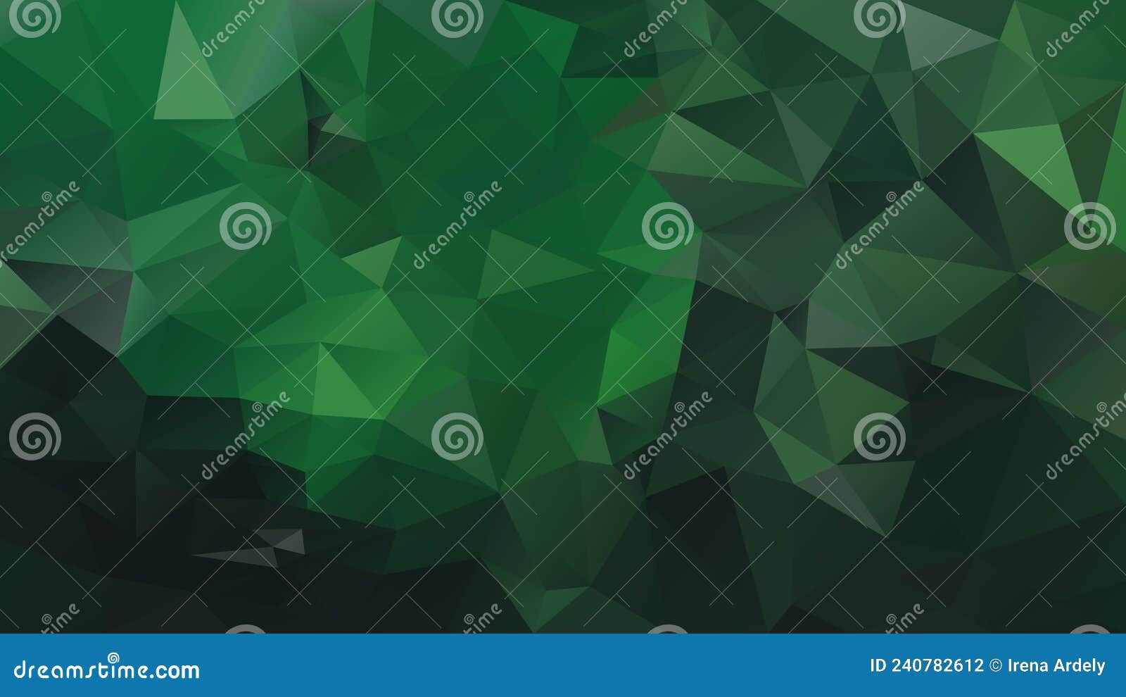 Vector Polygon Background - Triangle Low Poly Pattern - Dark Leaf Green ...