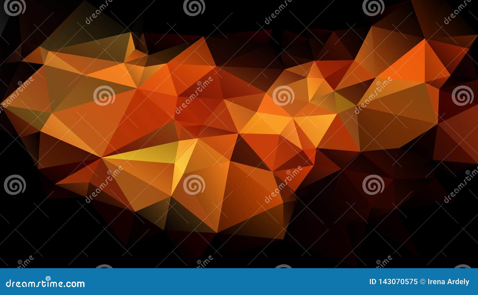 Vector Irregular Polygon Background - Triangle Low Poly Pattern - Fiery ...