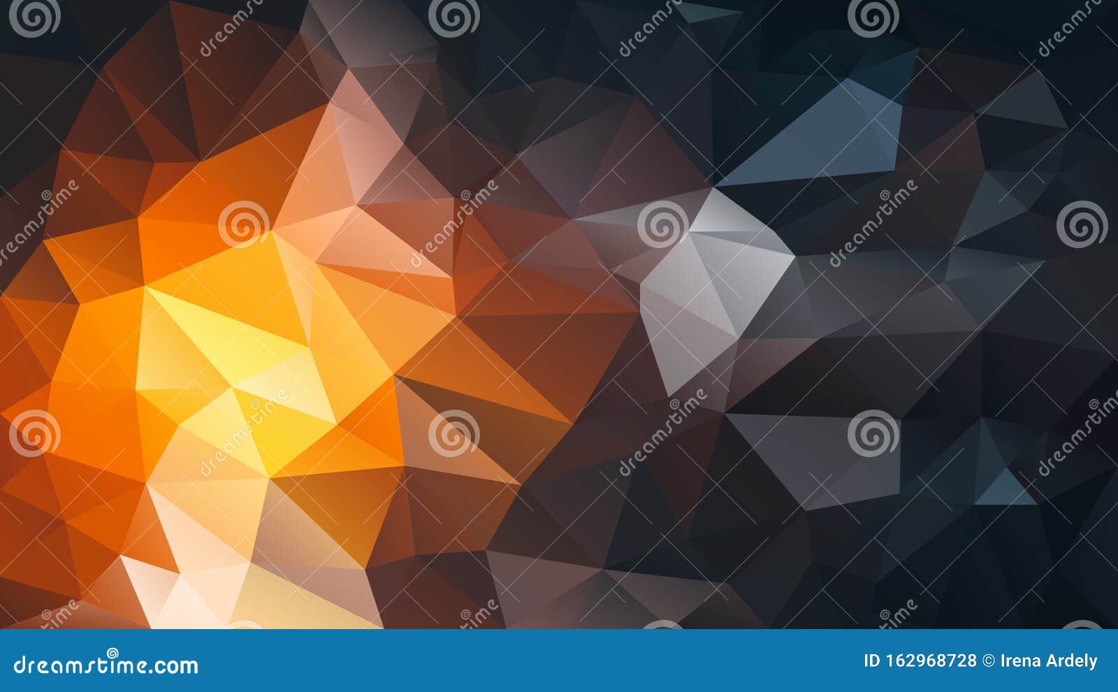 Vector Irregular Polygon Background - Triangle Low Poly Pattern - Fiery ...