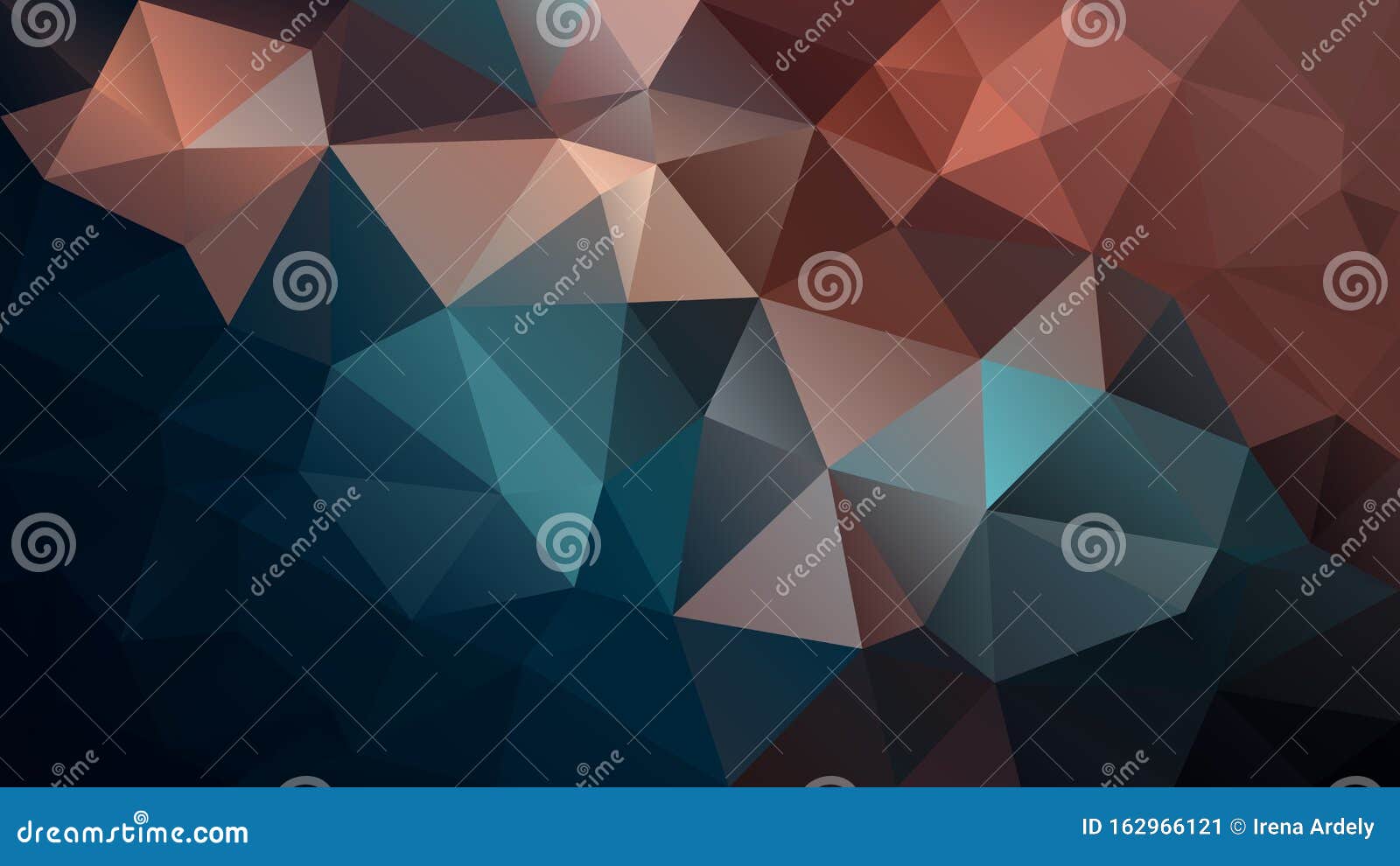 Vector Irregular Polygon Background - Triangle Low Poly Pattern - Night ...