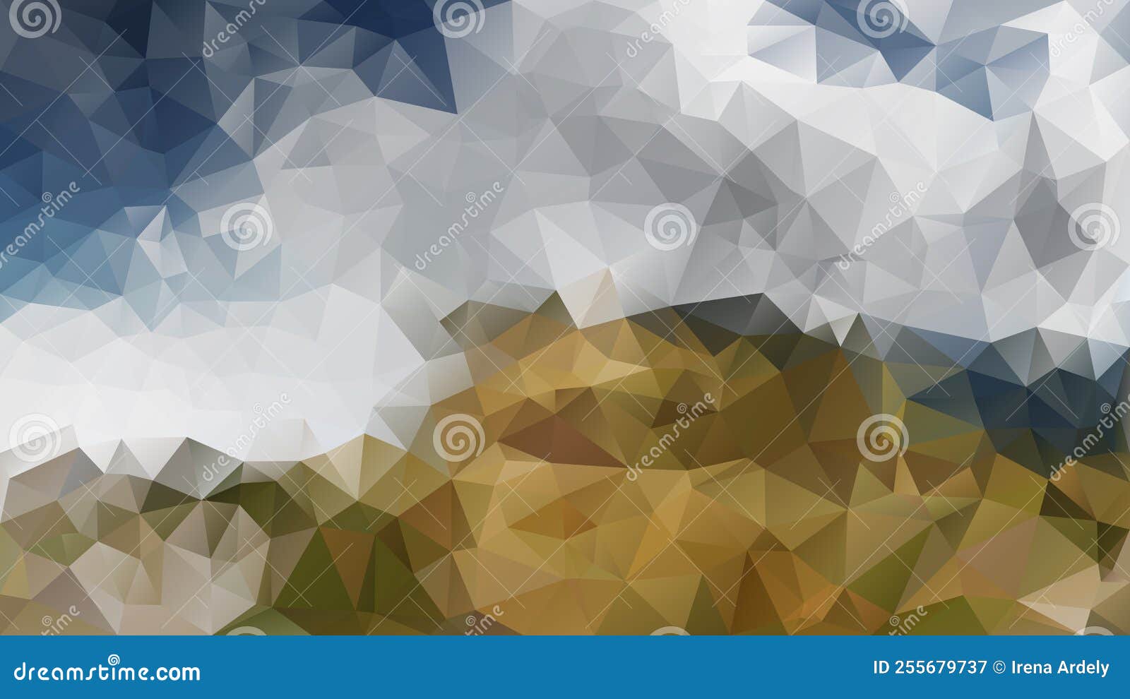 Vector Irregular Polygon Background - Triangle Low Poly Pattern - Sky ...