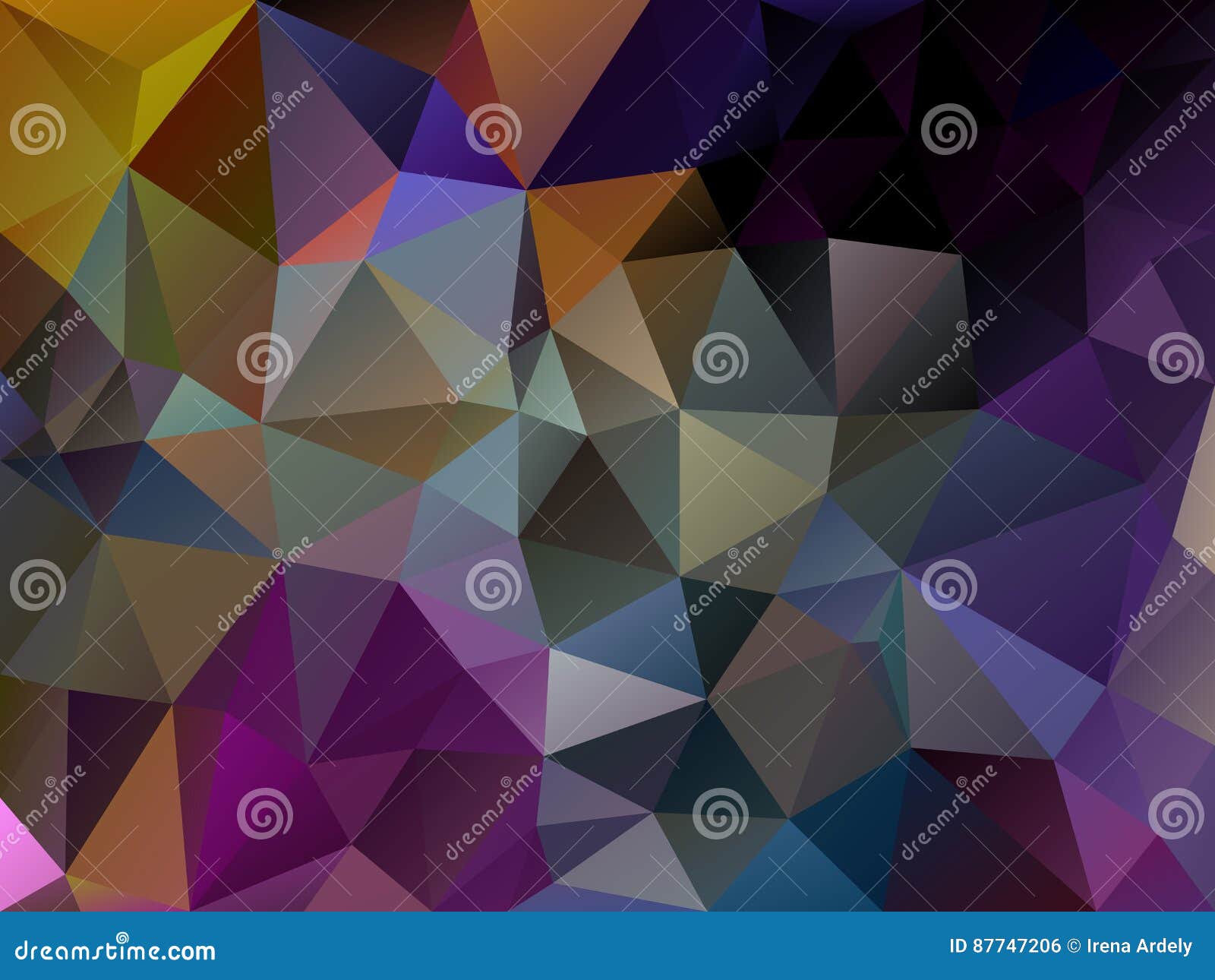 Vector Abstract Irregular Polygon Background Triangle Pattern in Dark ...