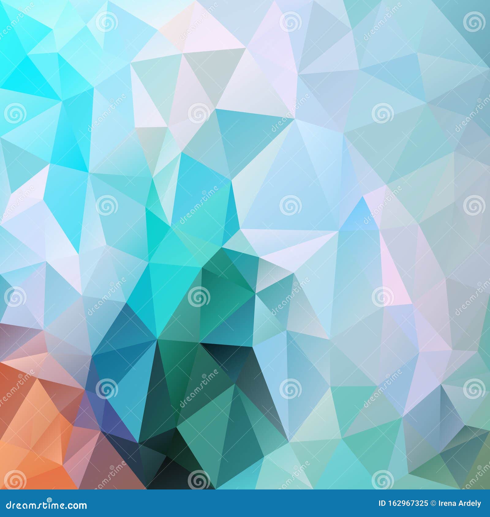 Vector Irregular Polygon Square Background - Triangle Low Poly Pattern ...