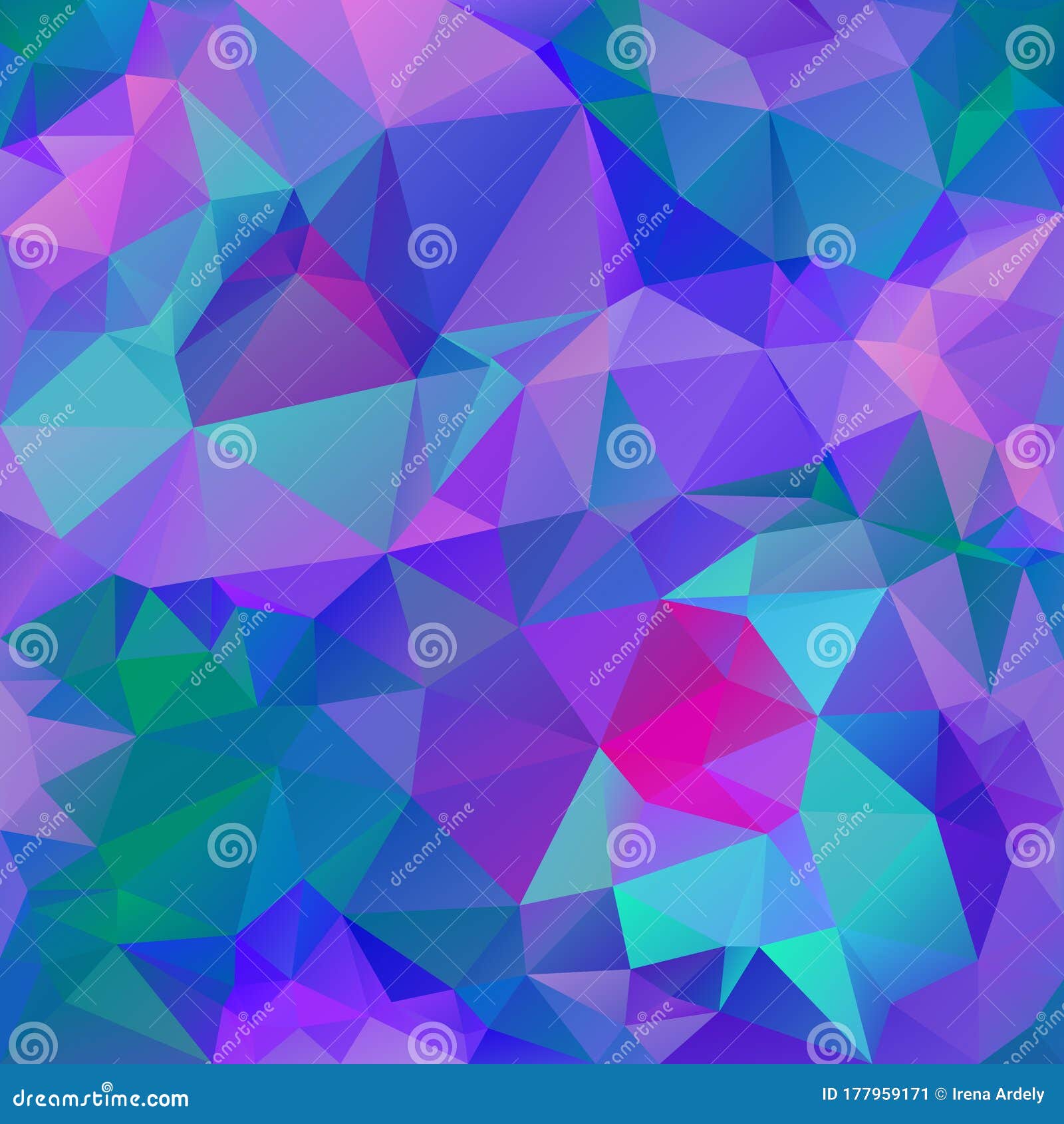 Vector Irregular Polygon Square Background - Triangle Low Poly Pattern ...