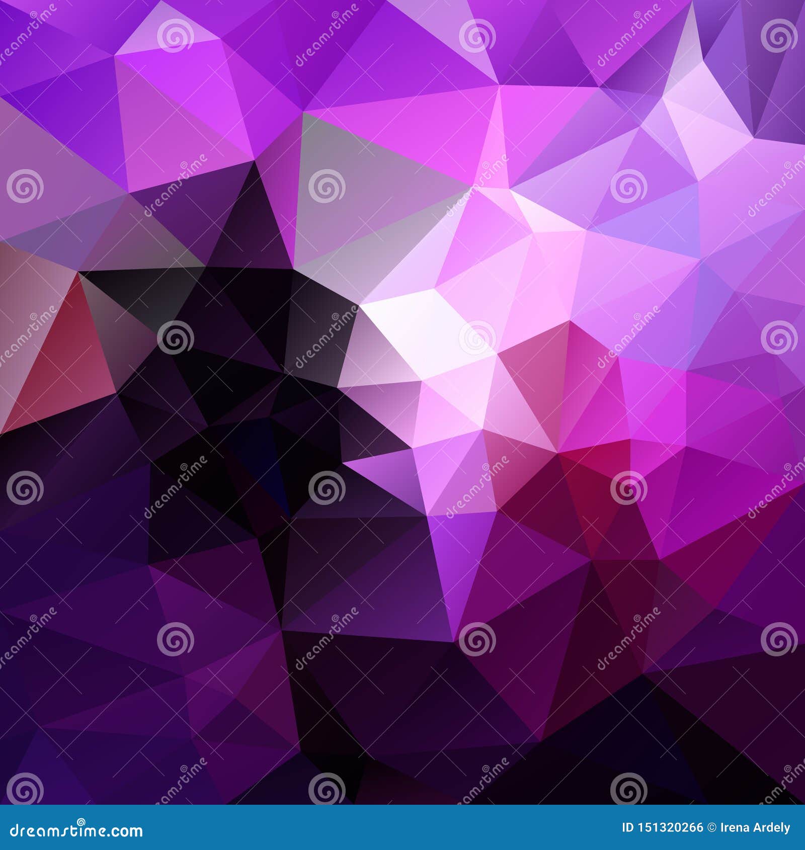 Vector Irregular Polygon Square Background - Triangle Low Poly Pattern ...