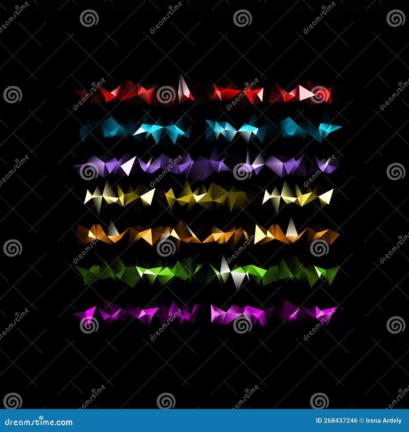 Vector Irregular Polygon Square Background - Triangle Low Poly Pattern ...