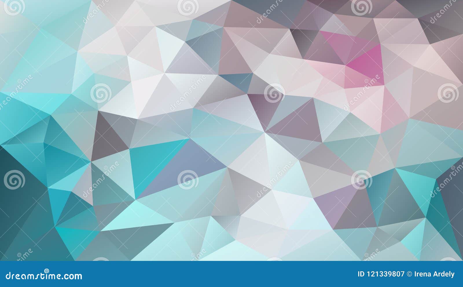 Vector Irregular Polygonal Background - Triangle Low Poly Pattern - Blue, Green, Turquoise, Gray ...