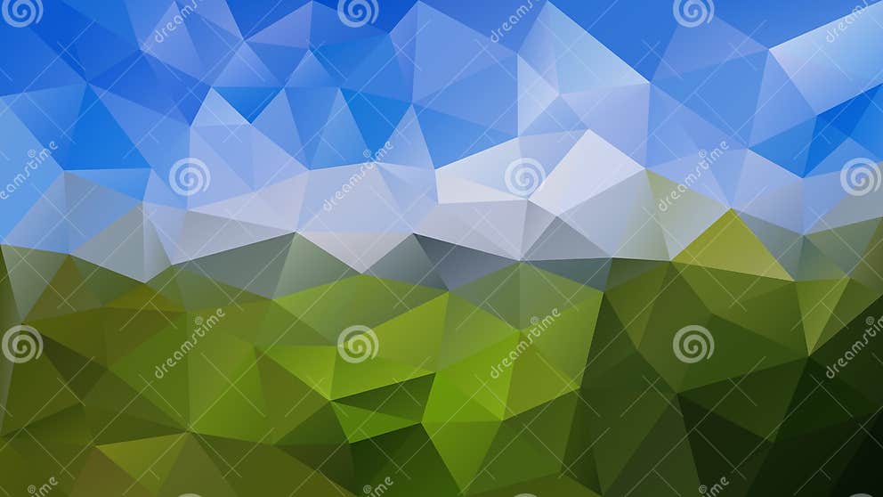 Vector Irregular Polygonal Background - Triangle Low Poly Pattern - Sky ...