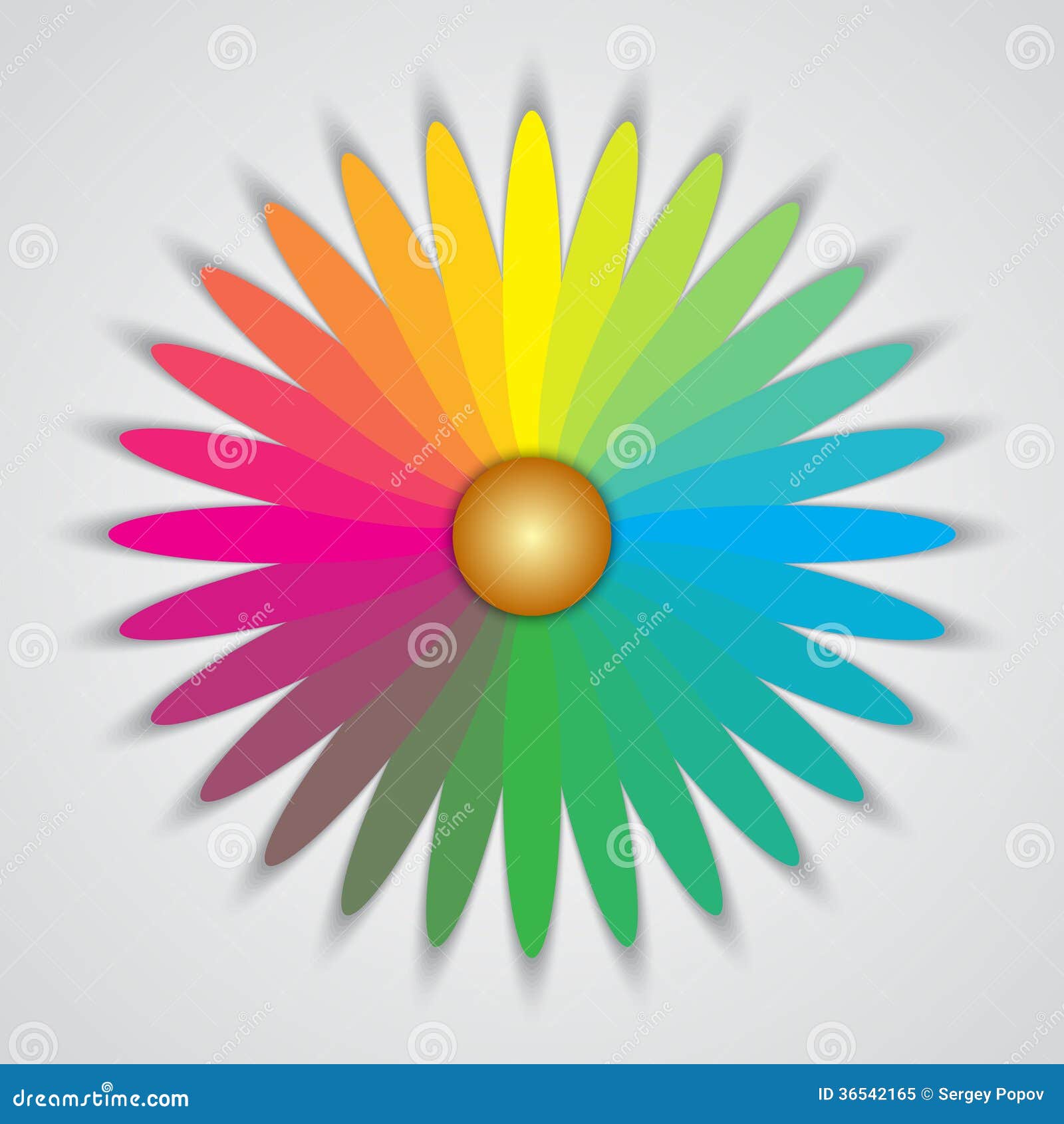 Vector Abstract Isolated Floral Multicolor Shape Stock Vector ...