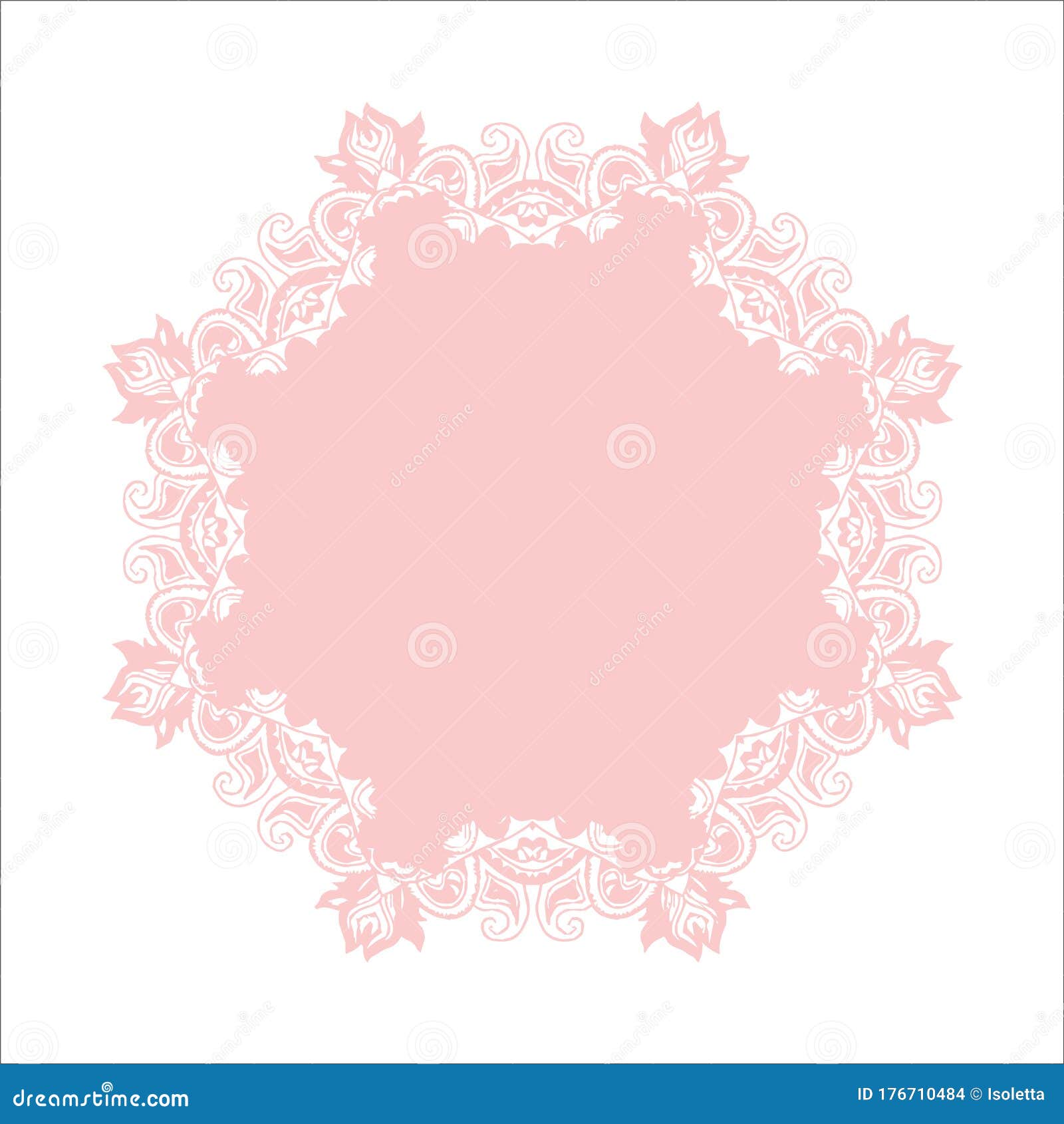 Vector abstract lacy frame stock vector. Illustration of digital ...