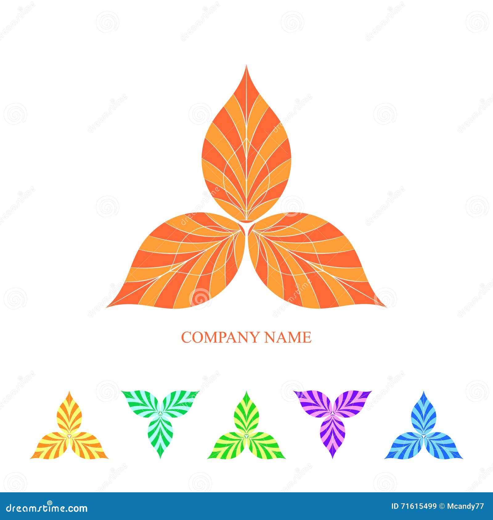 Vector Abstract Leaves in the Triangle Form Stock Vector - Illustration ...