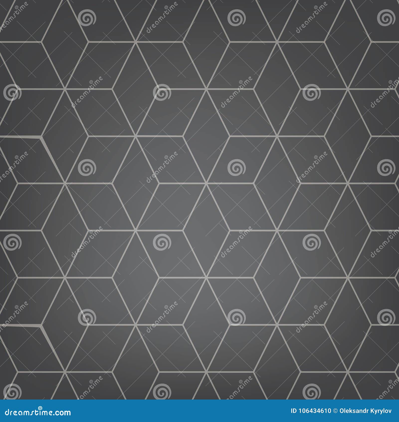Vector Abstract Light Grey Background. Necker Cube Seamless Pattern ...