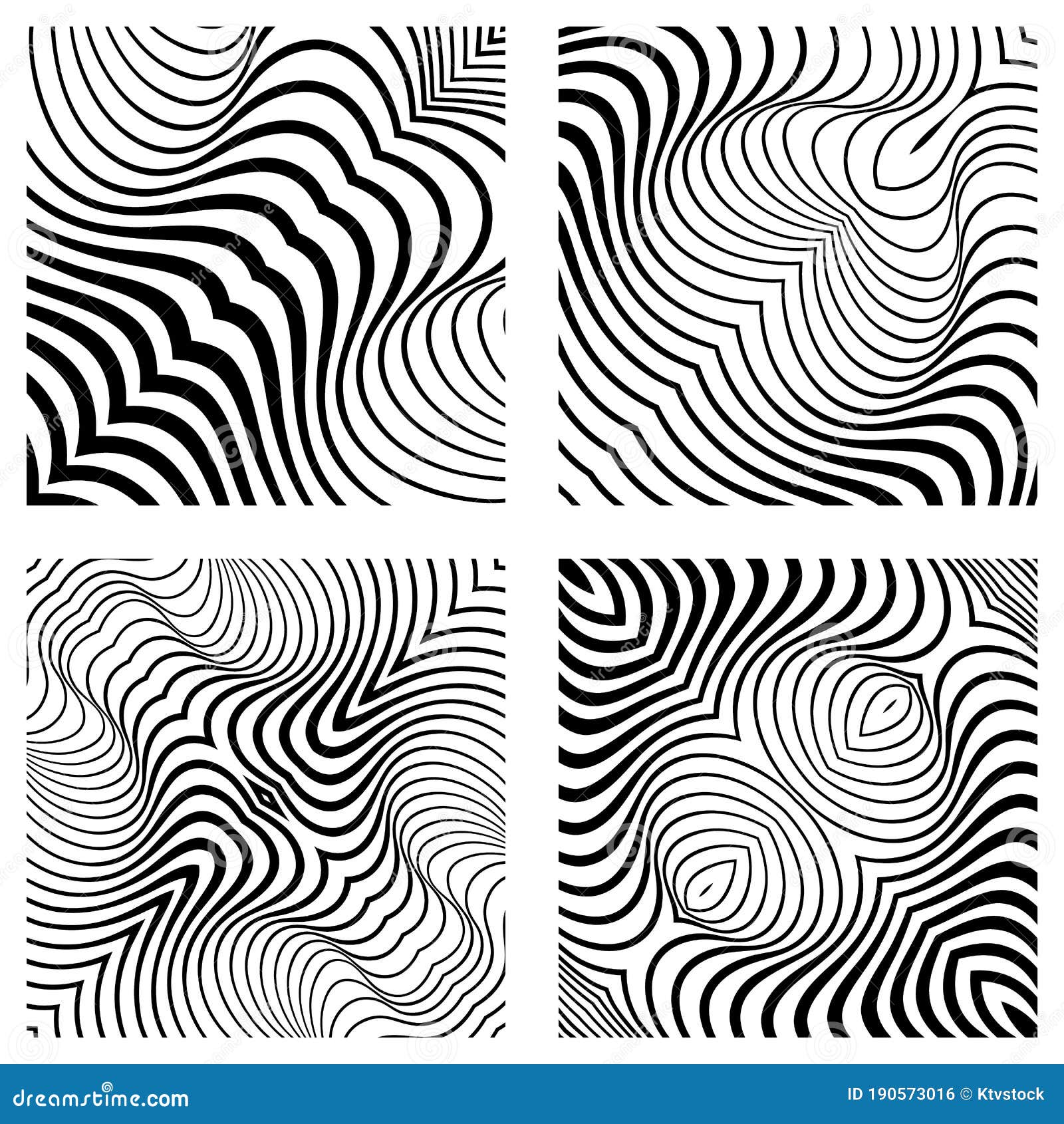 Vector Abstract Line Patterns Set. Stock Vector - Illustration of ...
