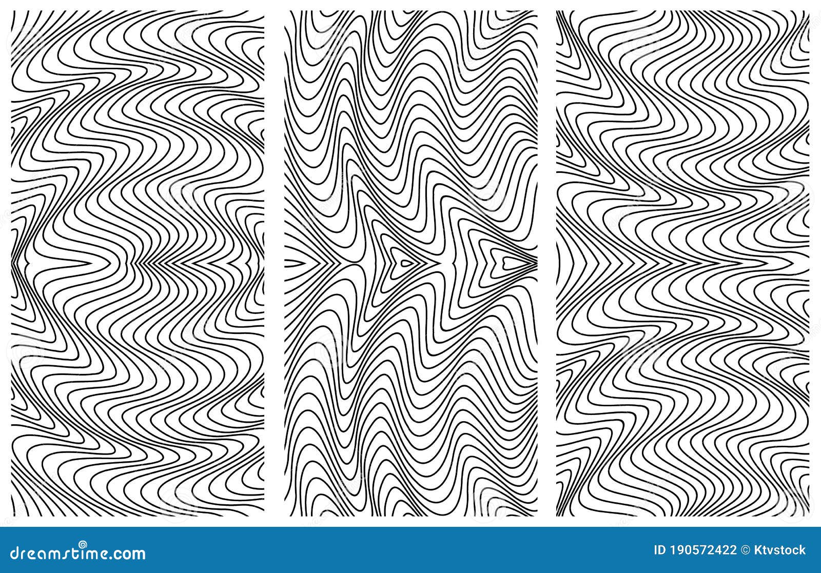 Vector Abstract Line Patterns Set. Stock Vector - Illustration of shape ...