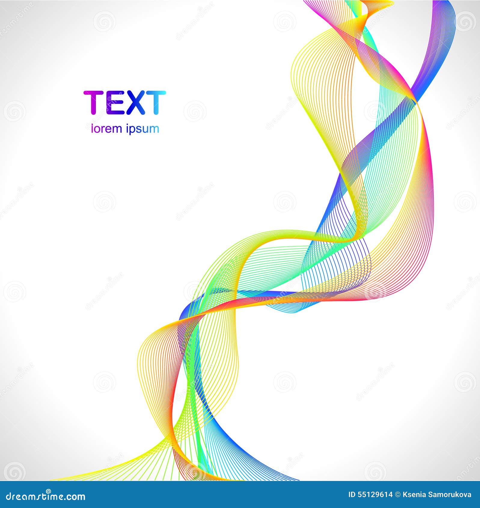 Vector Abstract Linear Background in Rainbow Colors Stock Vector ...