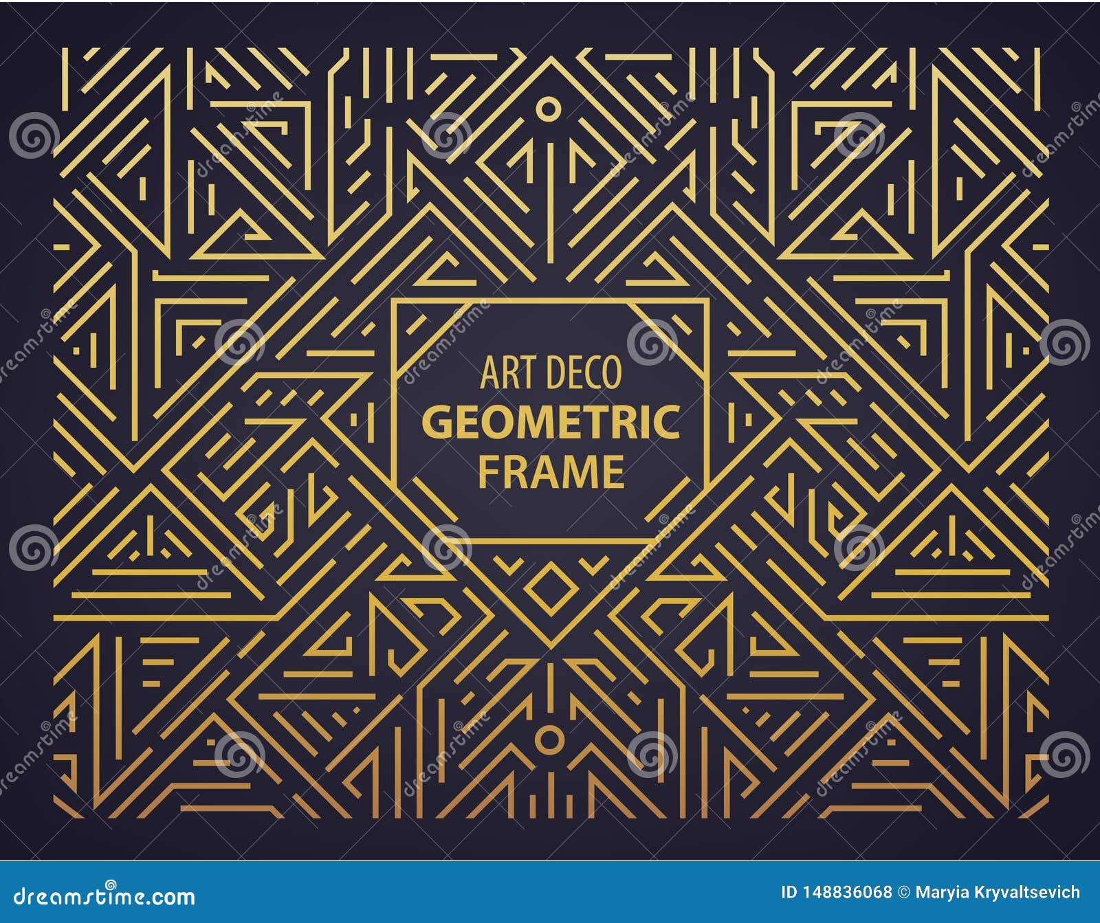 Geometric Border Template Cartoon Vector | CartoonDealer.com #87329037