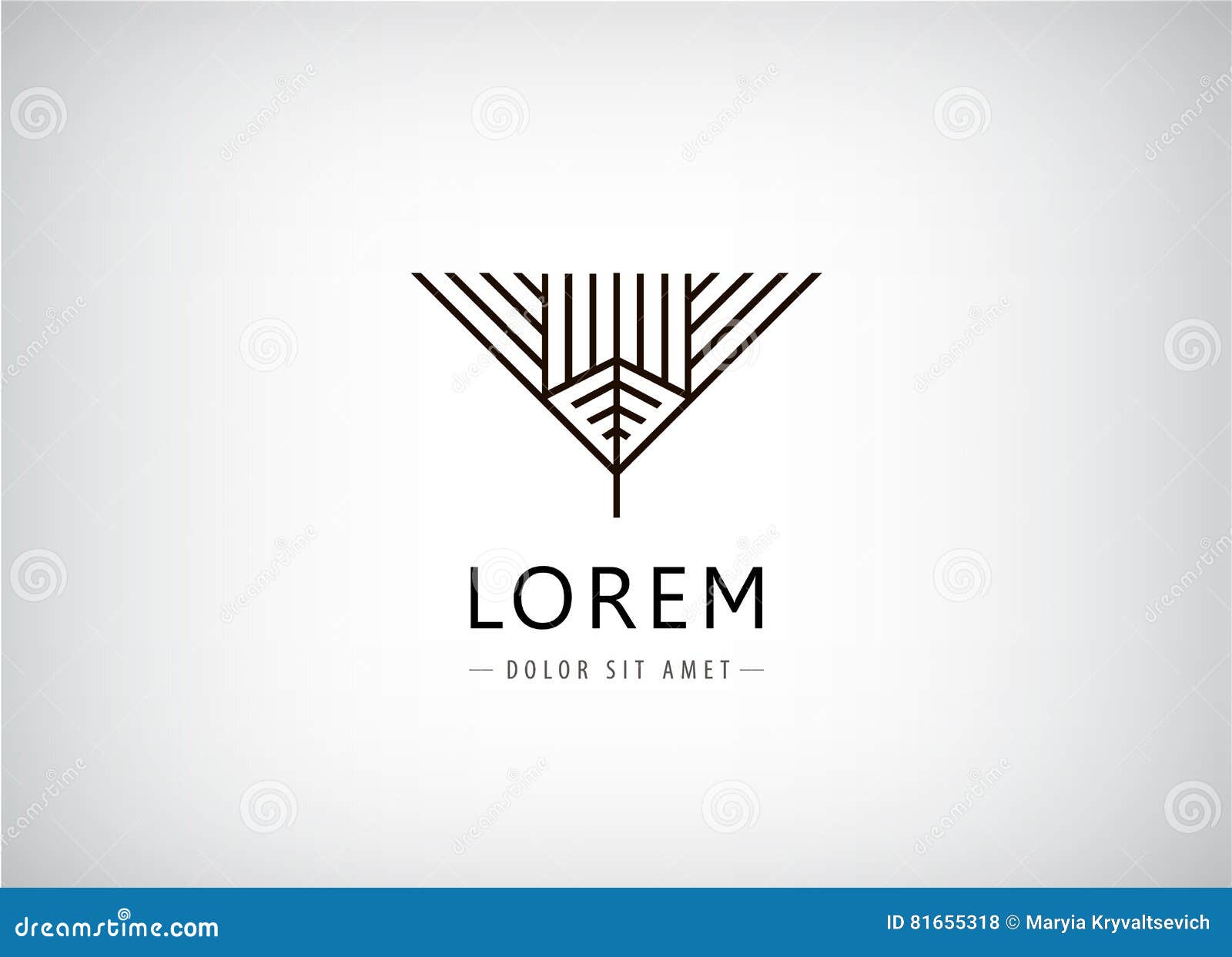 Vector Abstract Linear Logo. Stock Vector - Illustration of flower ...